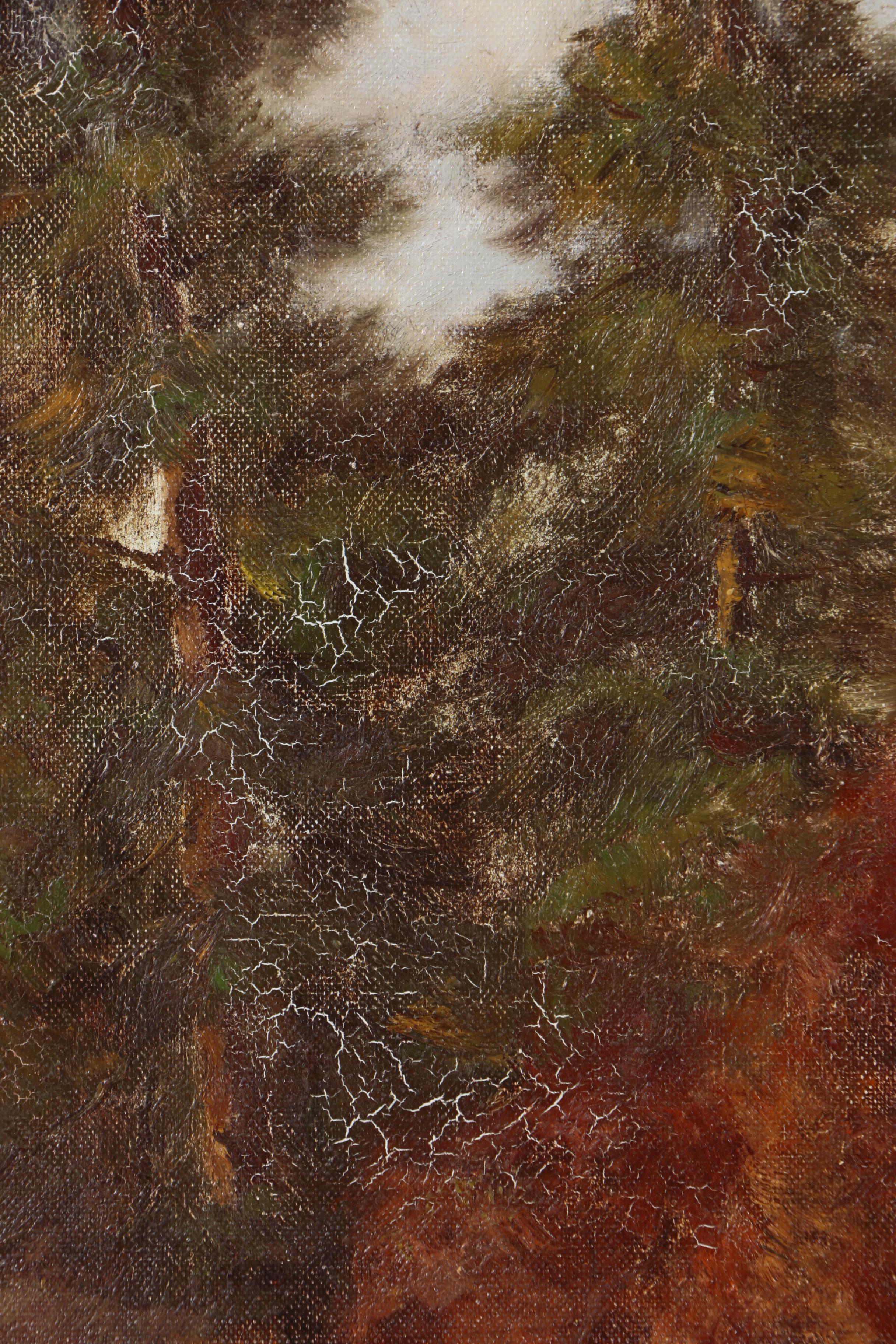 Hans Runge Oil Painting on Canvas of German Village in Autumn | EBTH