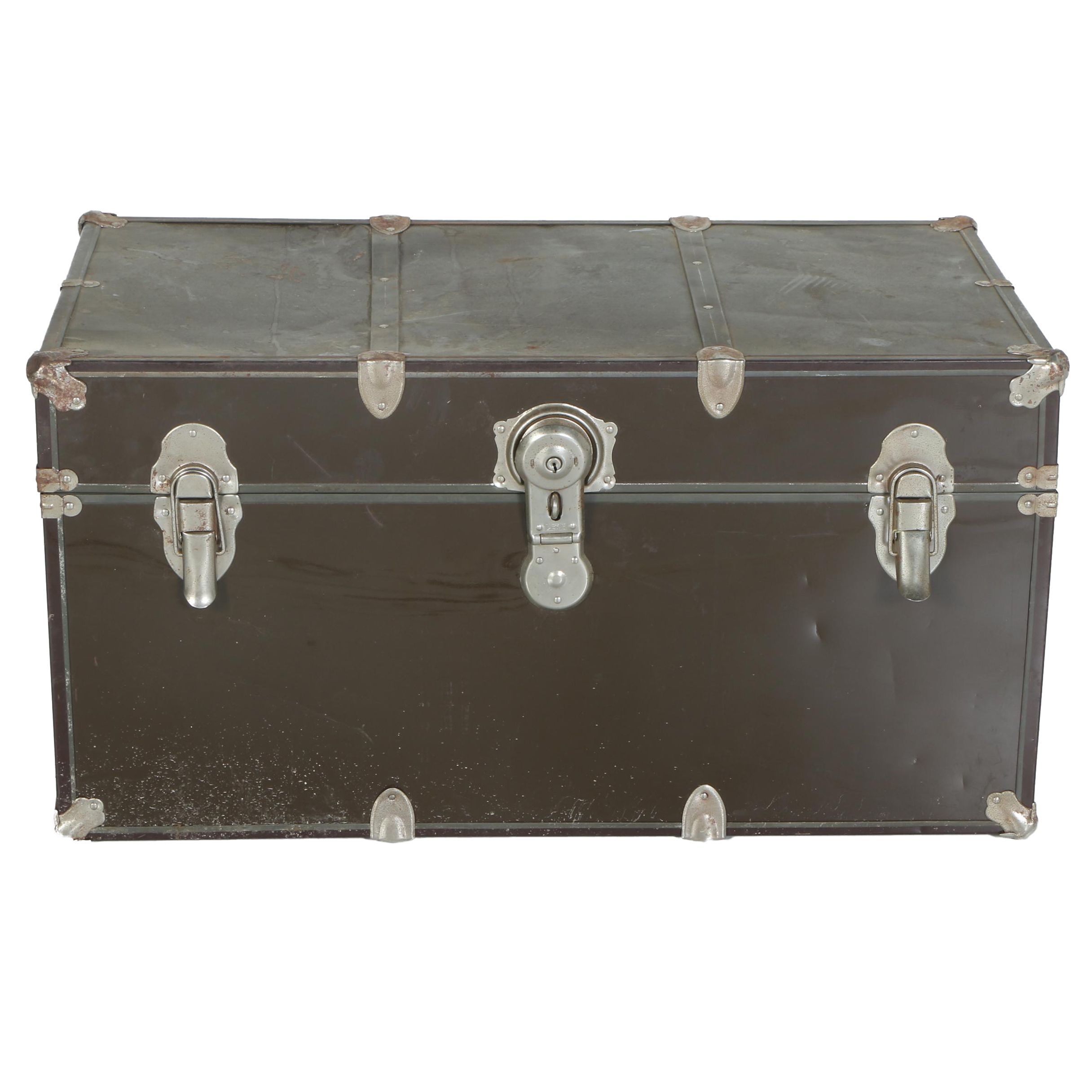 Vintage Metal Foot Locker | EBTH