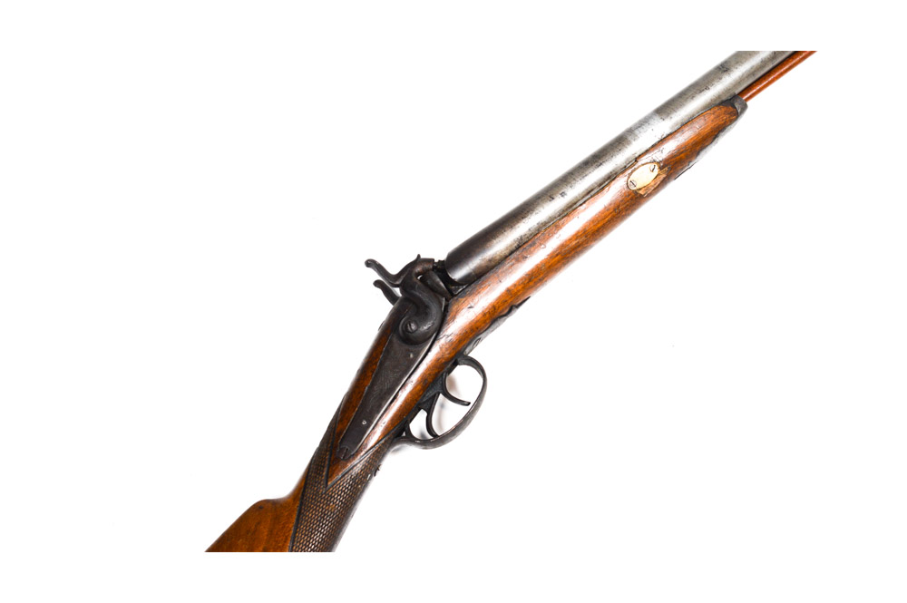Antique Side-by-Side Muzzle Load Double-Barrel Shotgun | EBTH