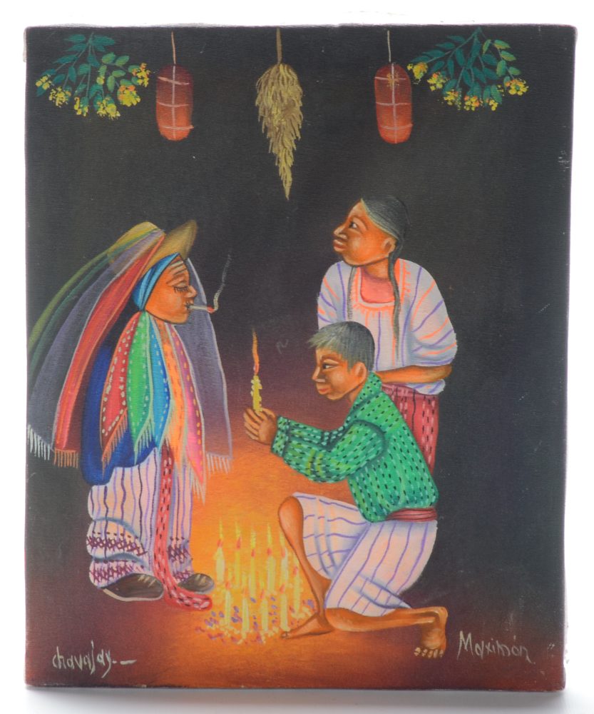 Pair of Guatemalan Folk Art Paintings | EBTH