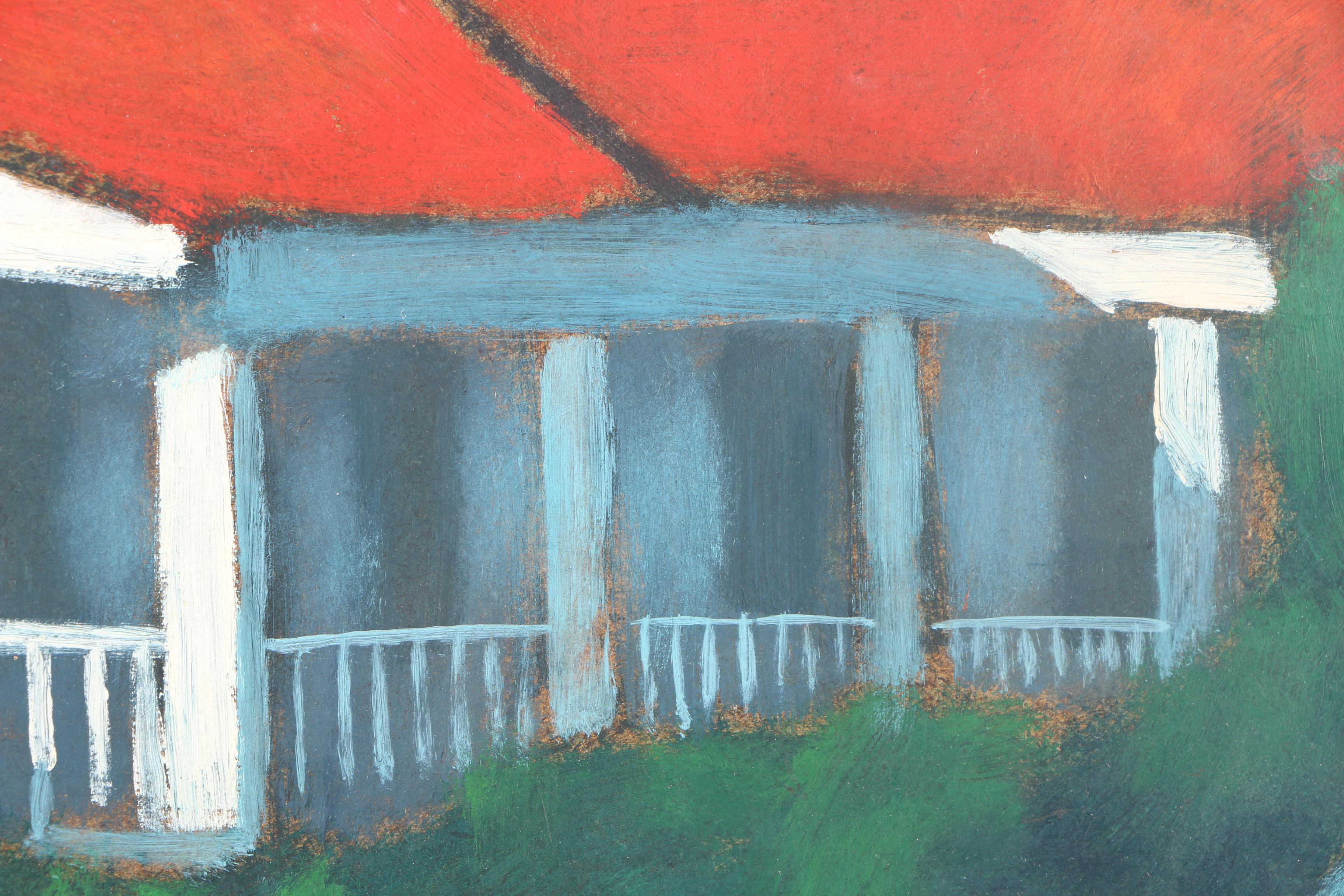 Vernon Rader Oil on Board Townscape Painting | EBTH