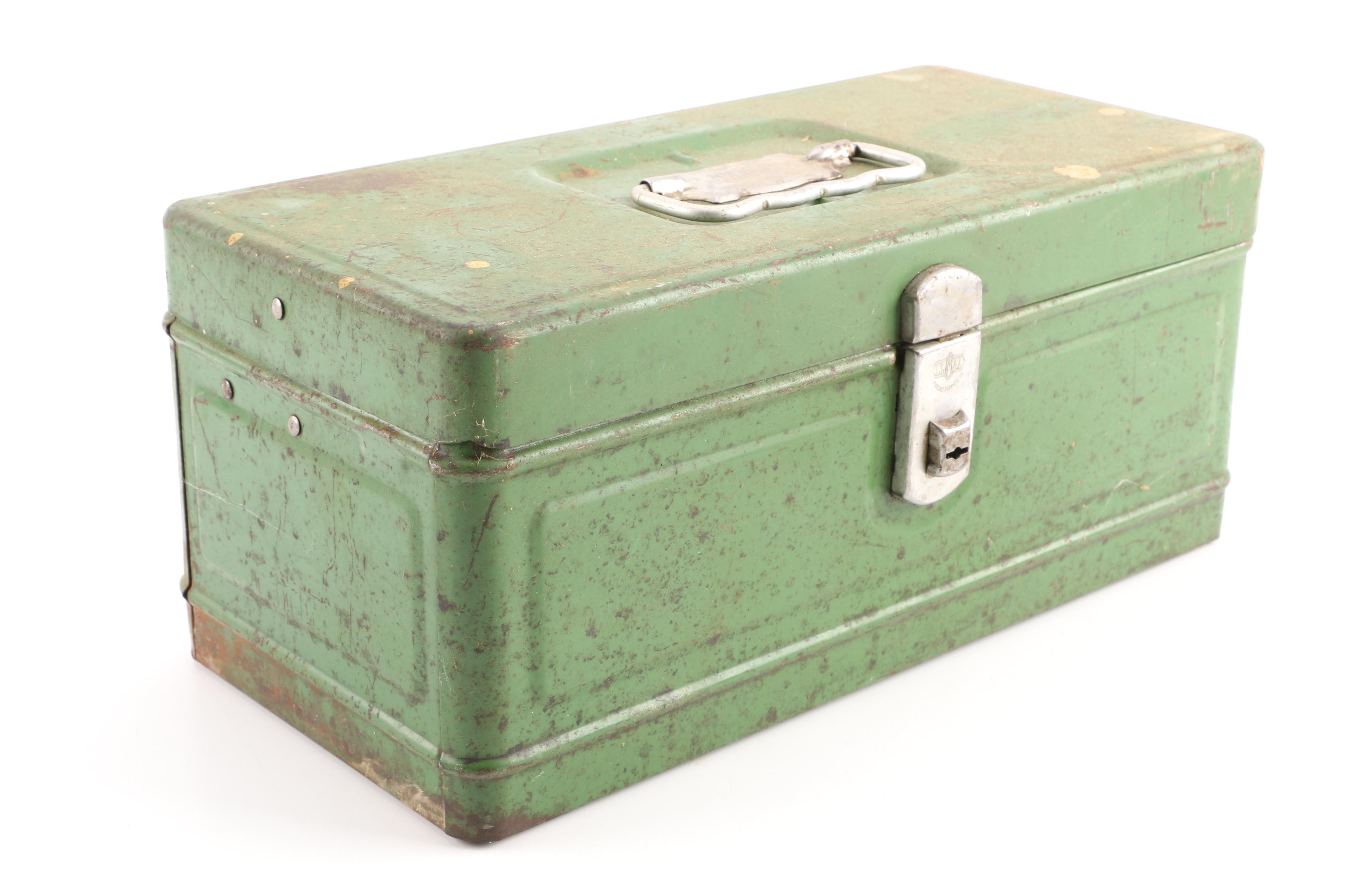 Three Vintage Metal Tool Boxes Including Climax Brand | EBTH