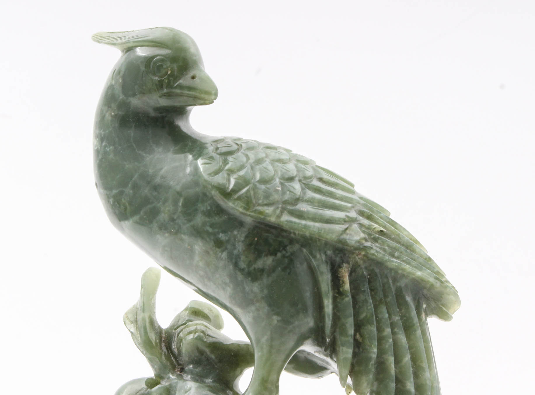Chinese Hand Carved Nephrite Bird Sculpture | EBTH
