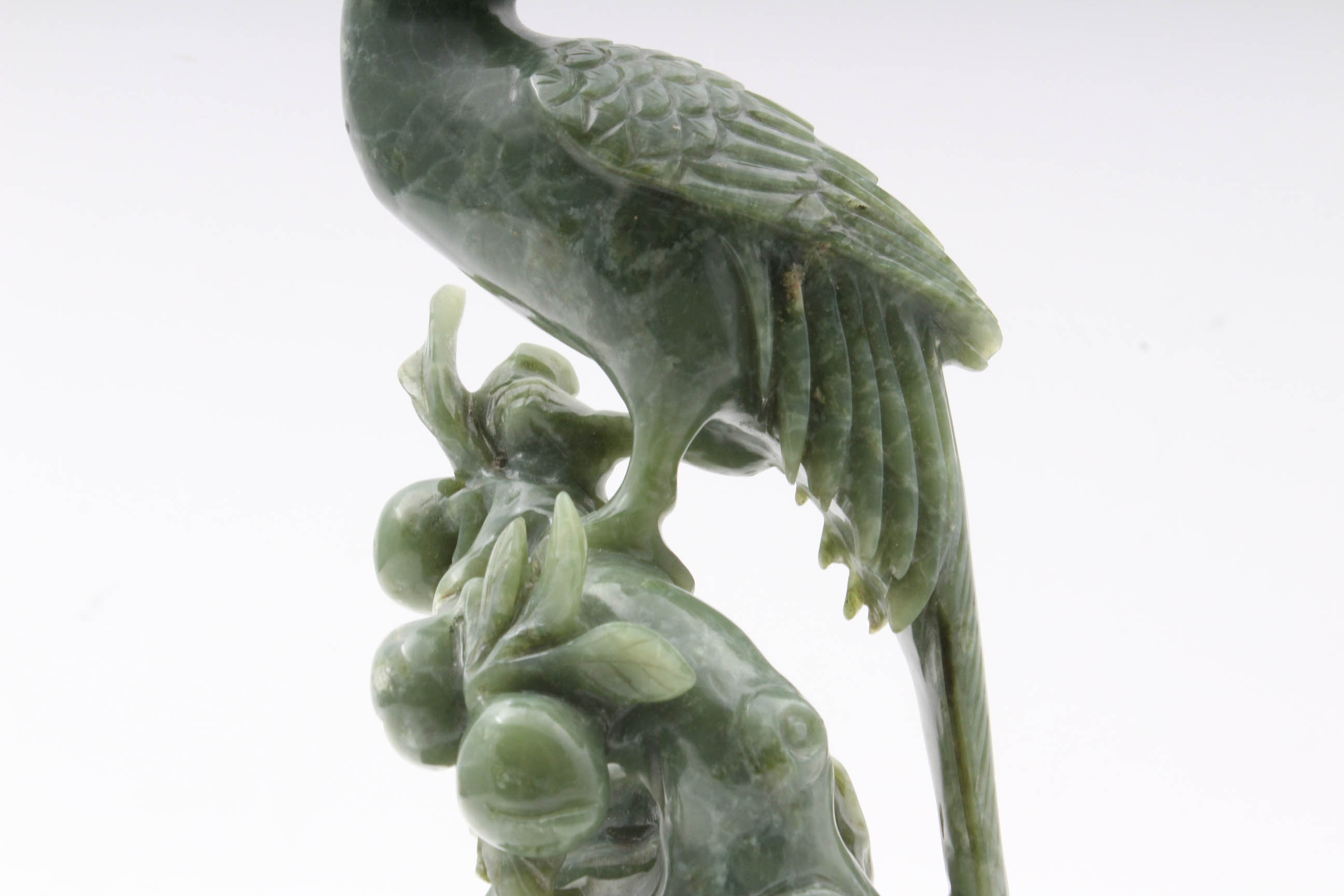 Chinese Hand Carved Nephrite Bird Sculpture | EBTH