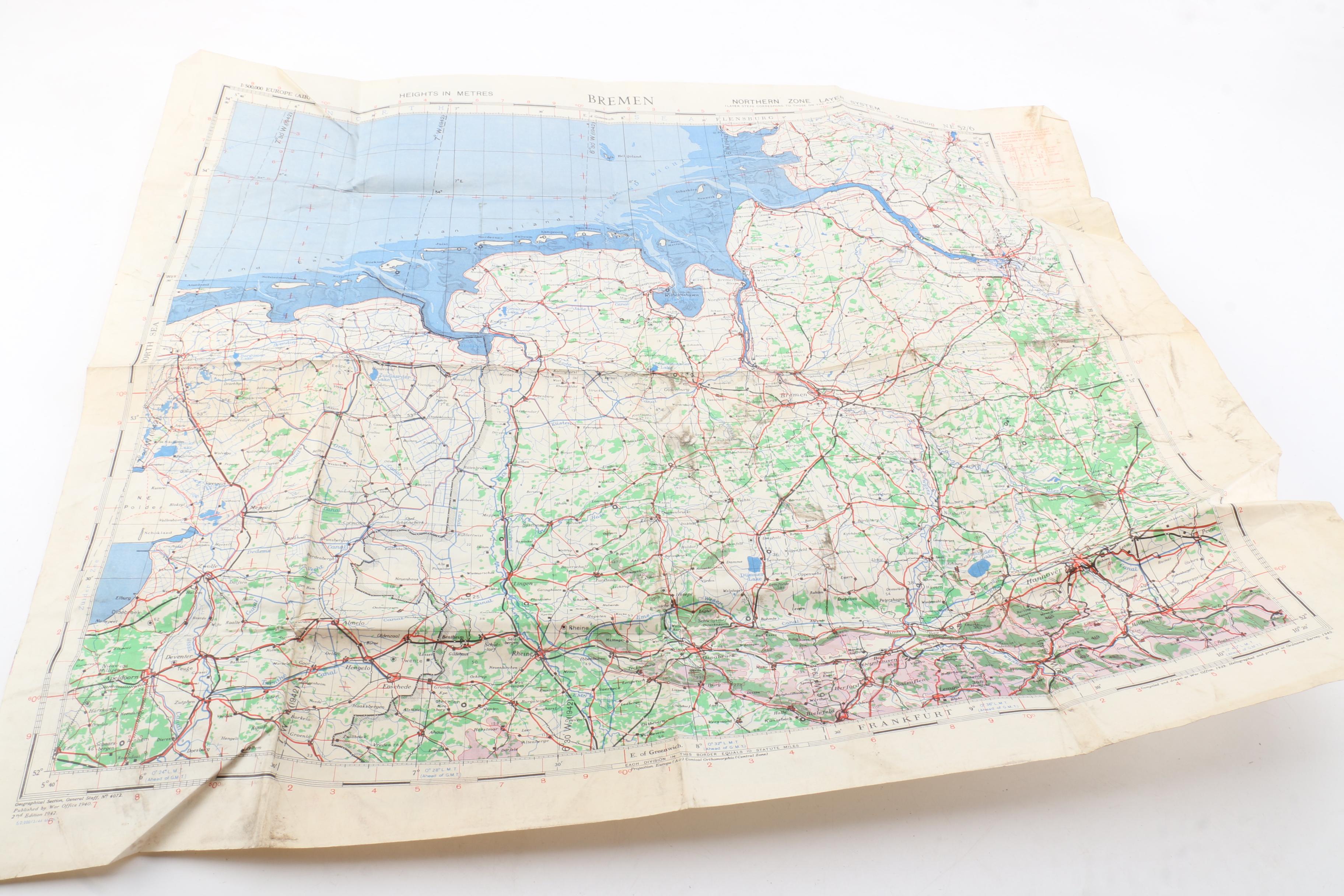 World War II Cloth Escape Maps of Germany | EBTH