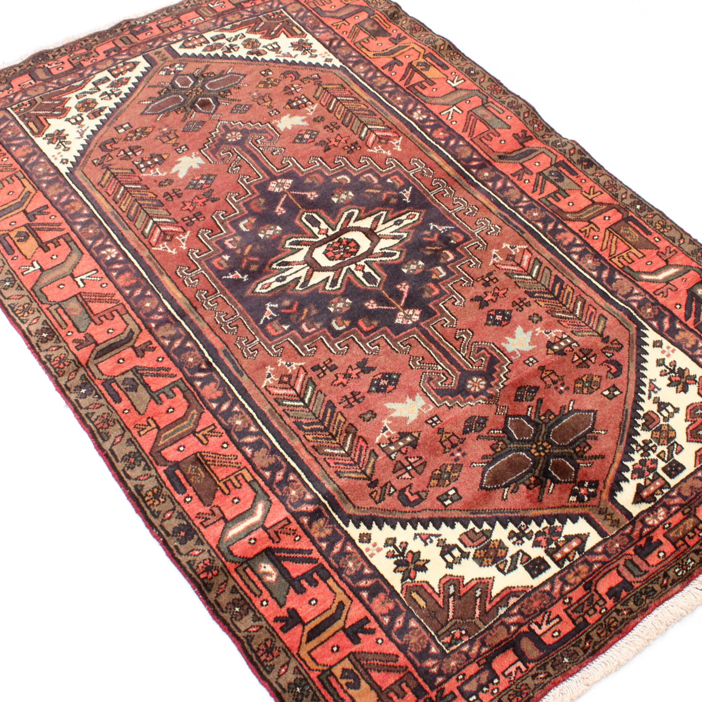 4' x 7' Fine Hand-Knotted Persian Zanjan Pictorial Rug | EBTH