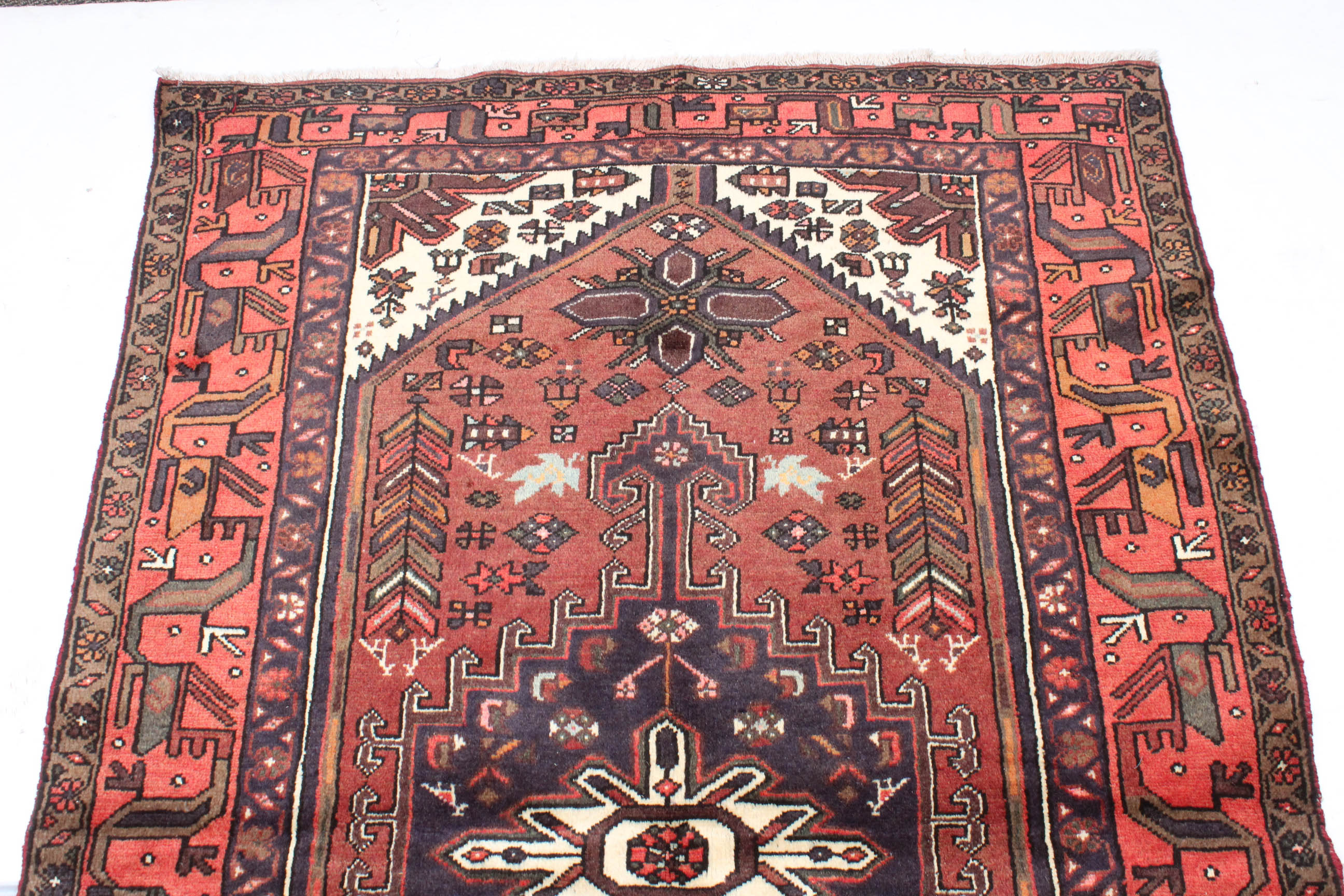 4' x 7' Fine Hand-Knotted Persian Zanjan Pictorial Rug | EBTH