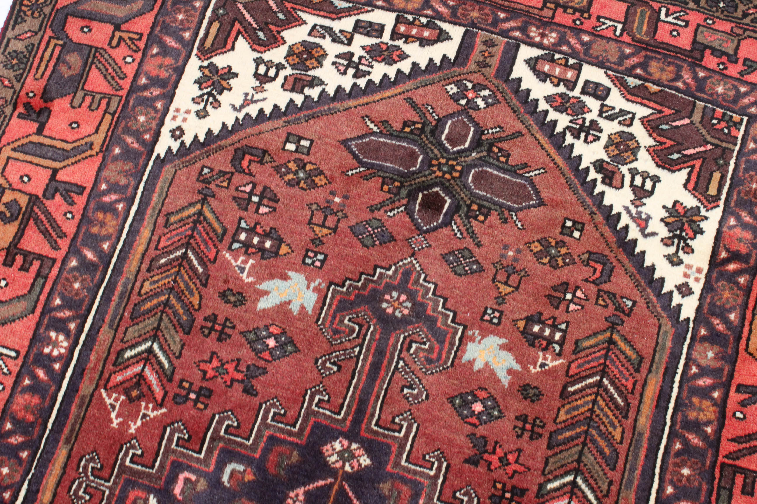 4' x 7' Fine Hand-Knotted Persian Zanjan Pictorial Rug | EBTH