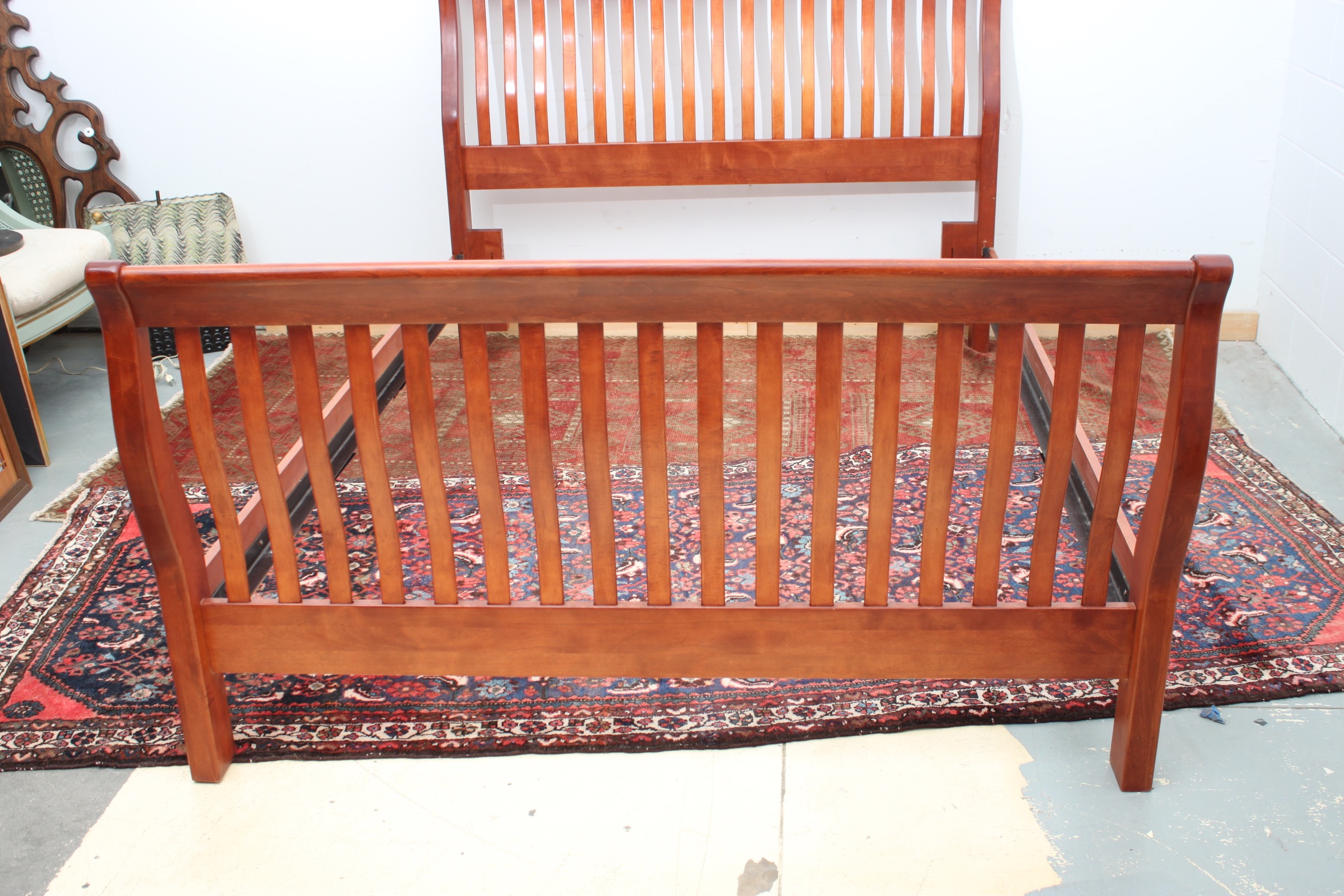 Queen Size Craftsman Style Sleigh Bed Frame | EBTH