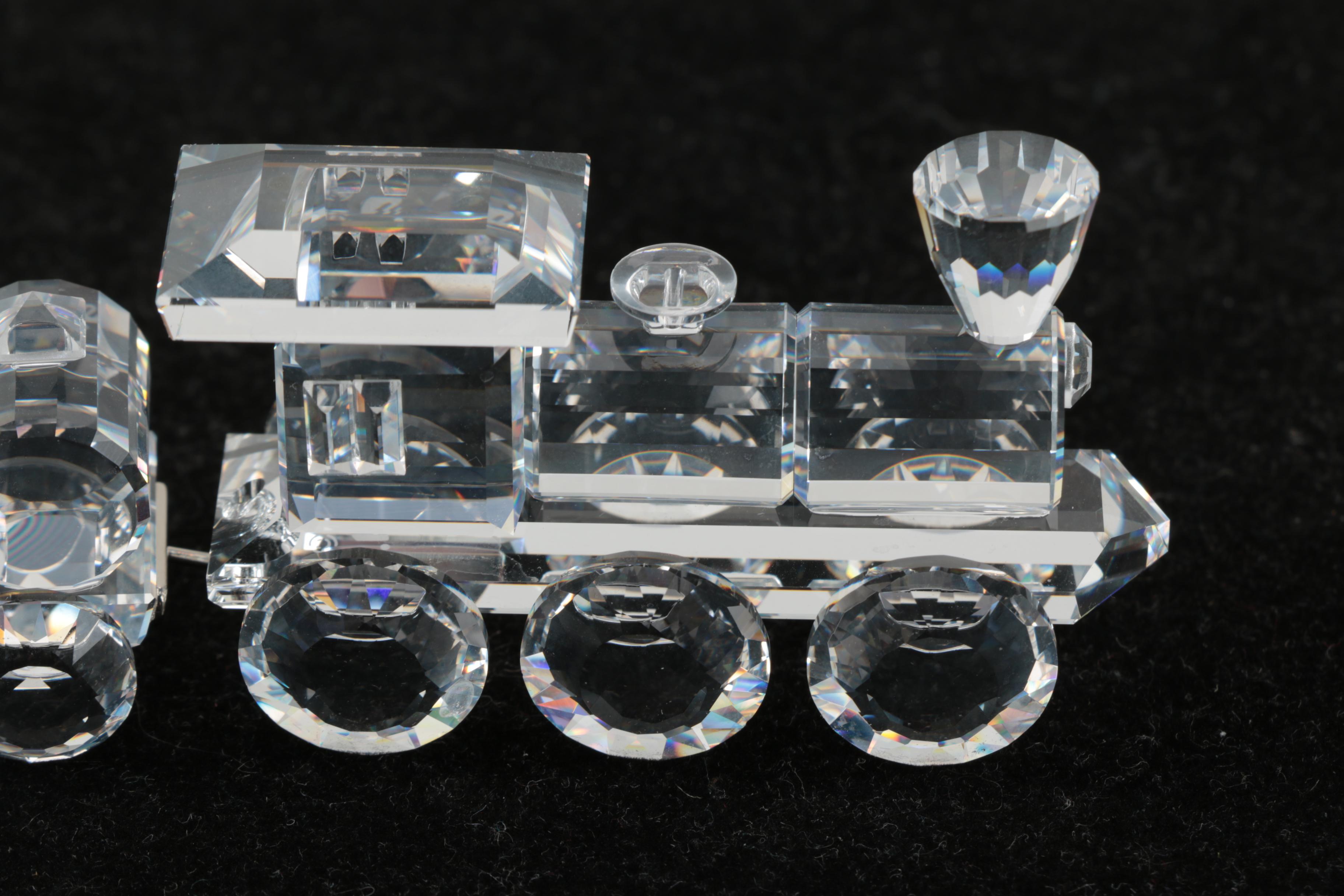 Seven-Piece Swarovski Crystal Train Figurine Set | EBTH