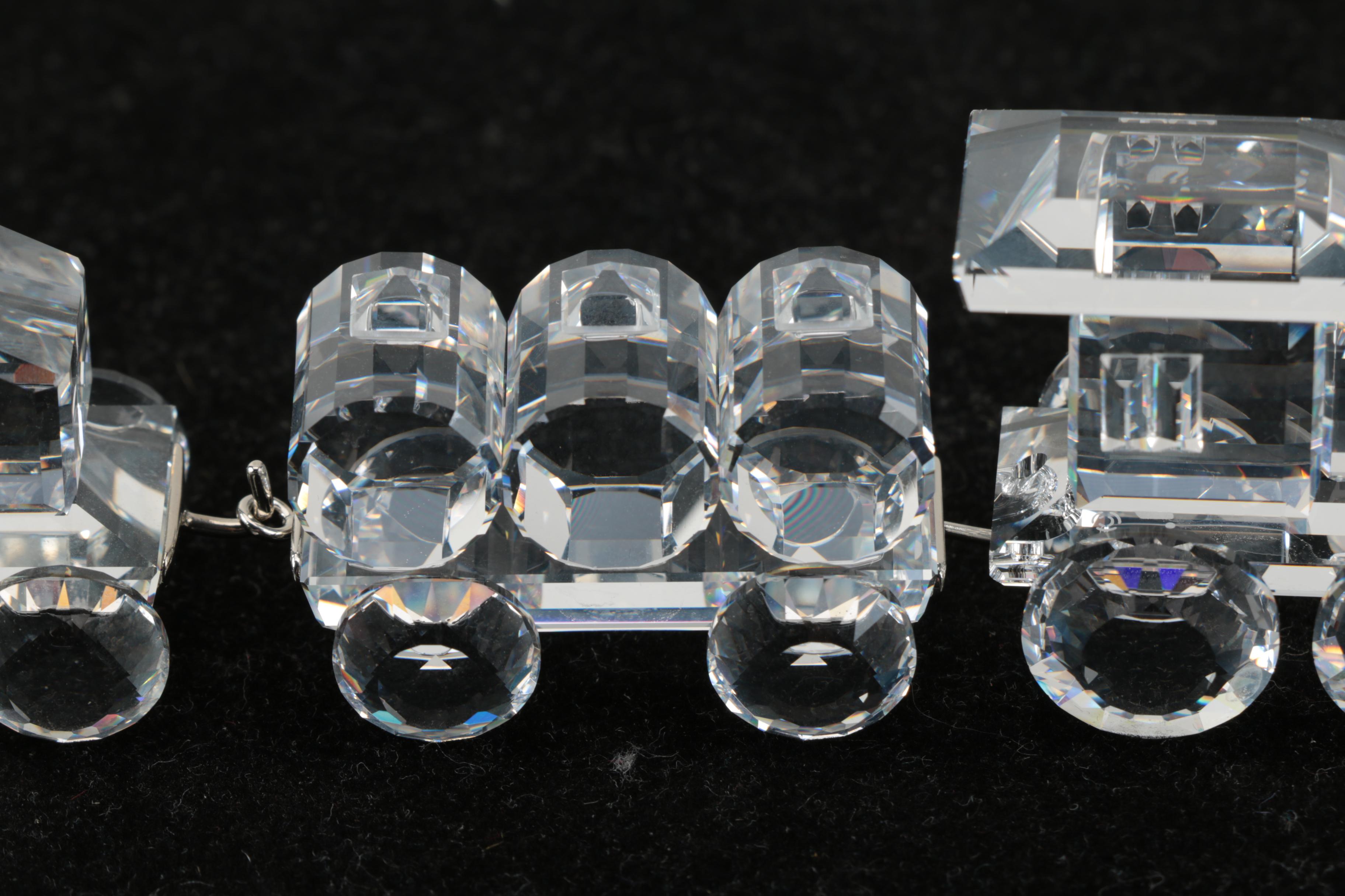 Seven-Piece Swarovski Crystal Train Figurine Set | EBTH