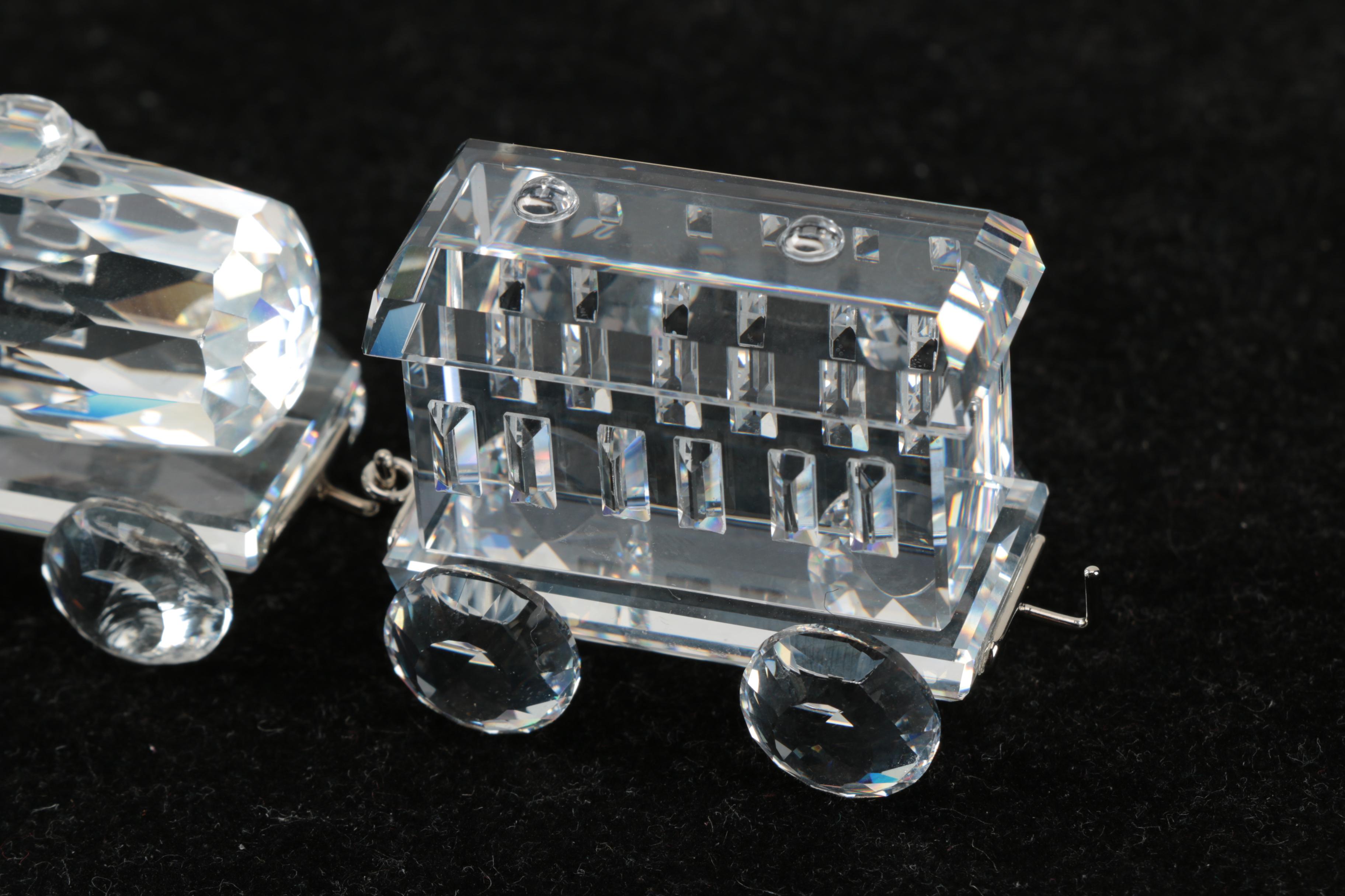 Seven-Piece Swarovski Crystal Train Figurine Set | EBTH