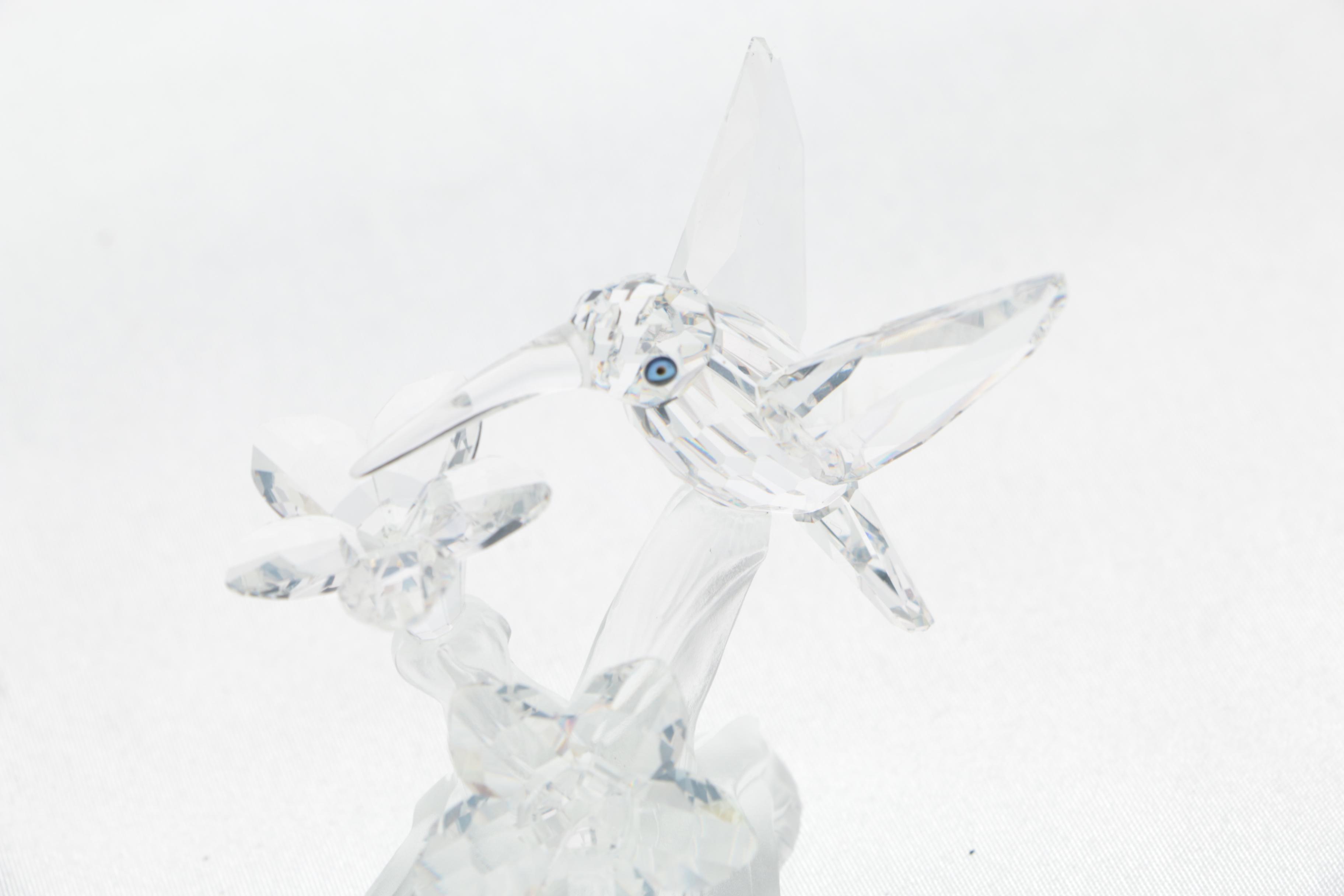 Swarovski "Silver Crystal" Hummingbird Crystal Figurine | EBTH