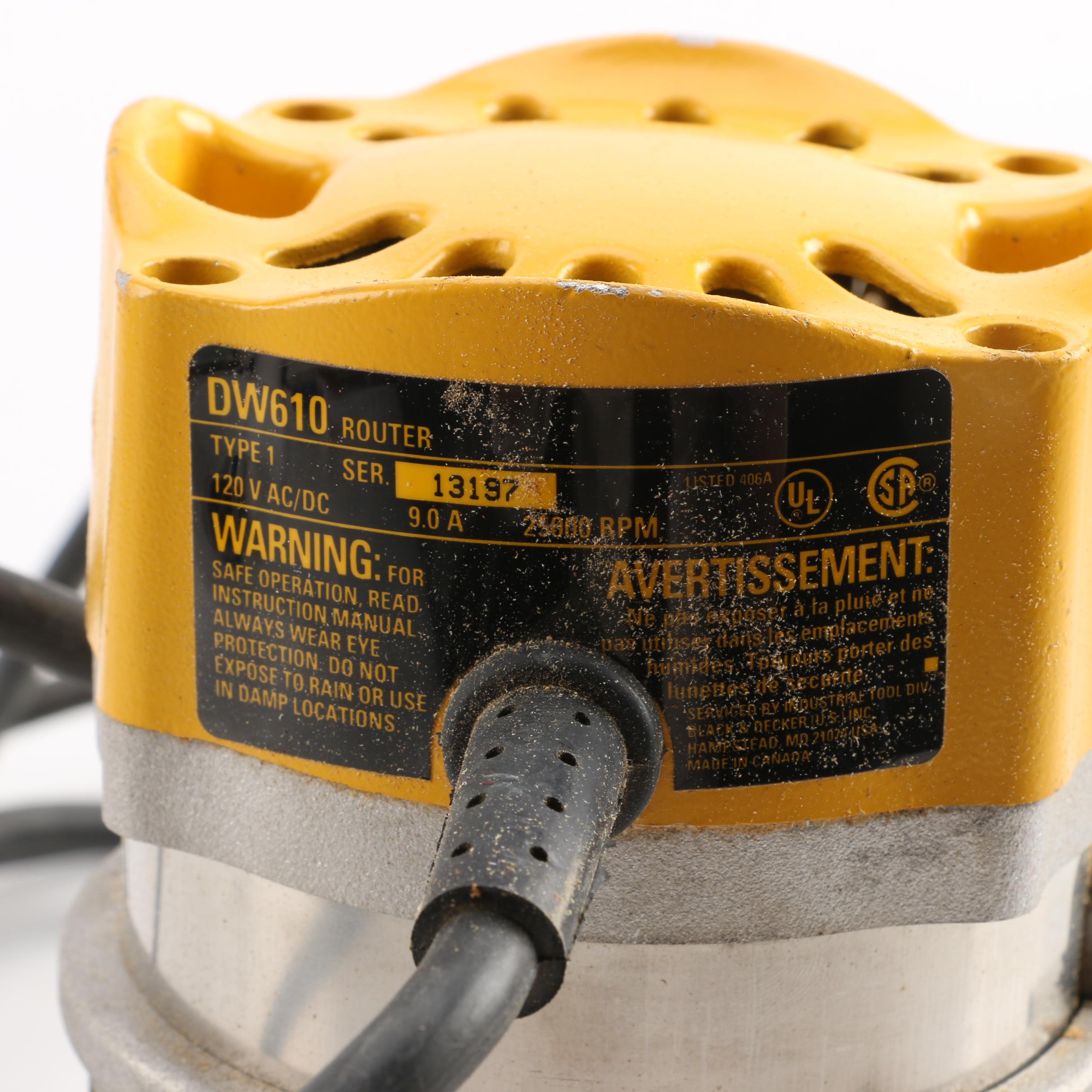 DeWalt DW610 1-1/2 HP Router | EBTH