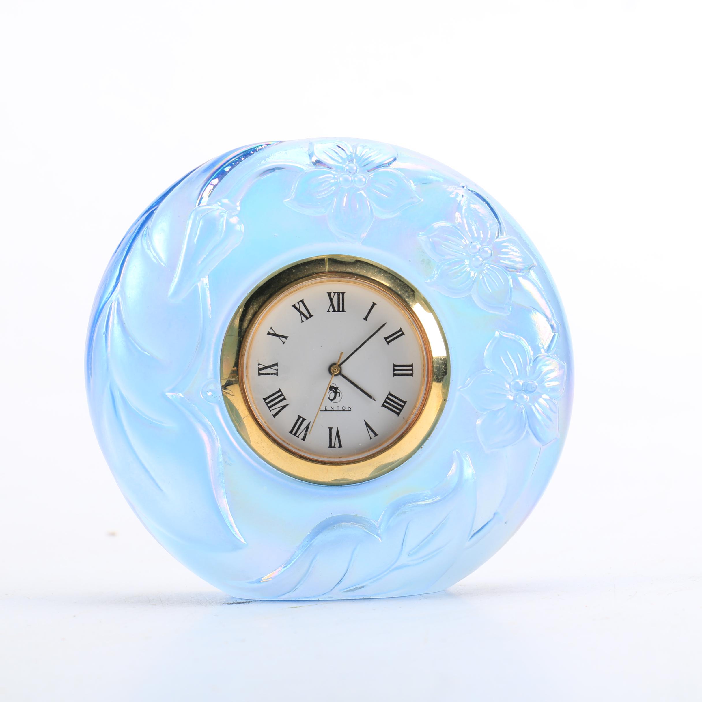 Fenton Art Glass Shelf Clock | EBTH