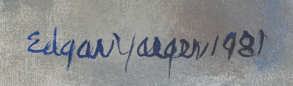 Edgar Yaeger Expressionist Oil Painting Portrait | EBTH