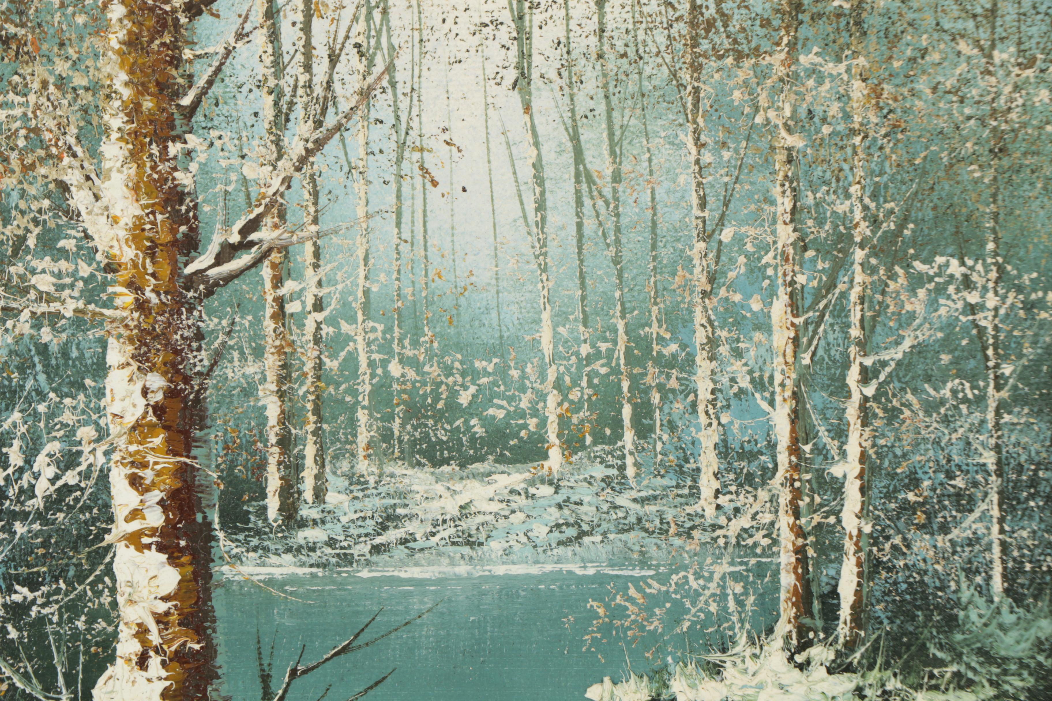 Carl Madden and E. Woodson Oil Paintings of Rural Scenes | EBTH