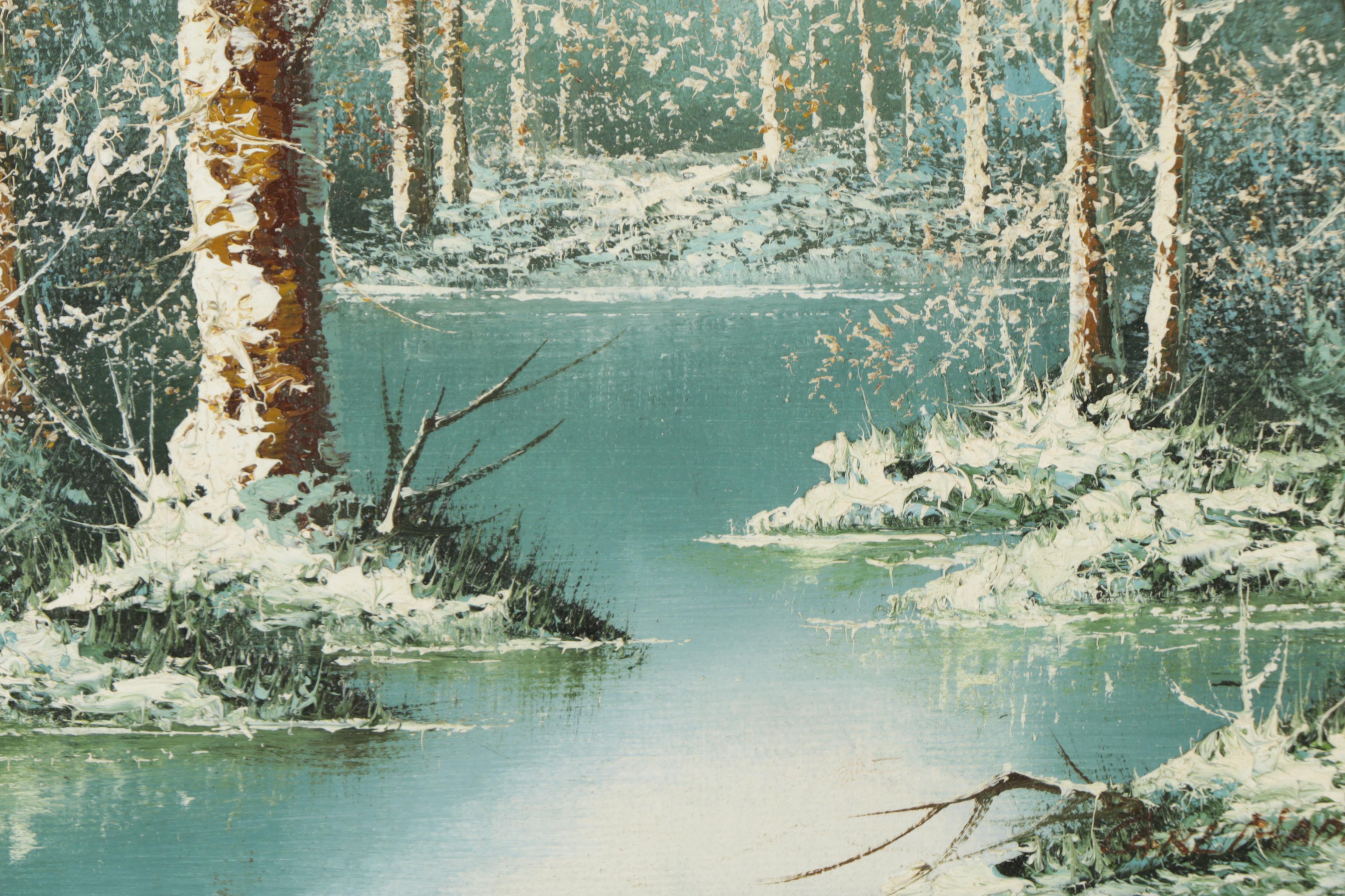 Carl Madden and E. Woodson Oil Paintings of Rural Scenes | EBTH