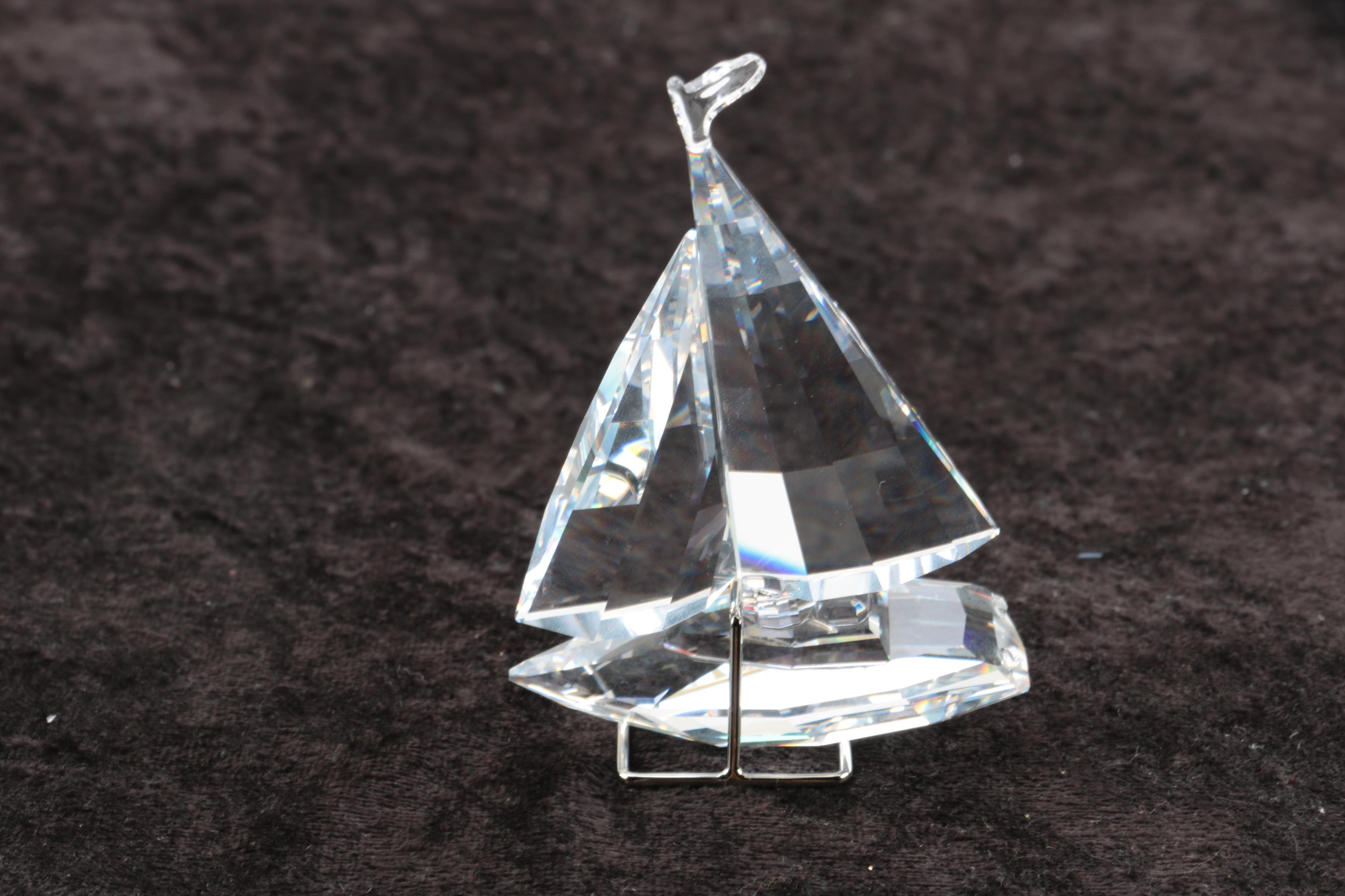 Swarovski Crystal Sailboat Figurine | EBTH
