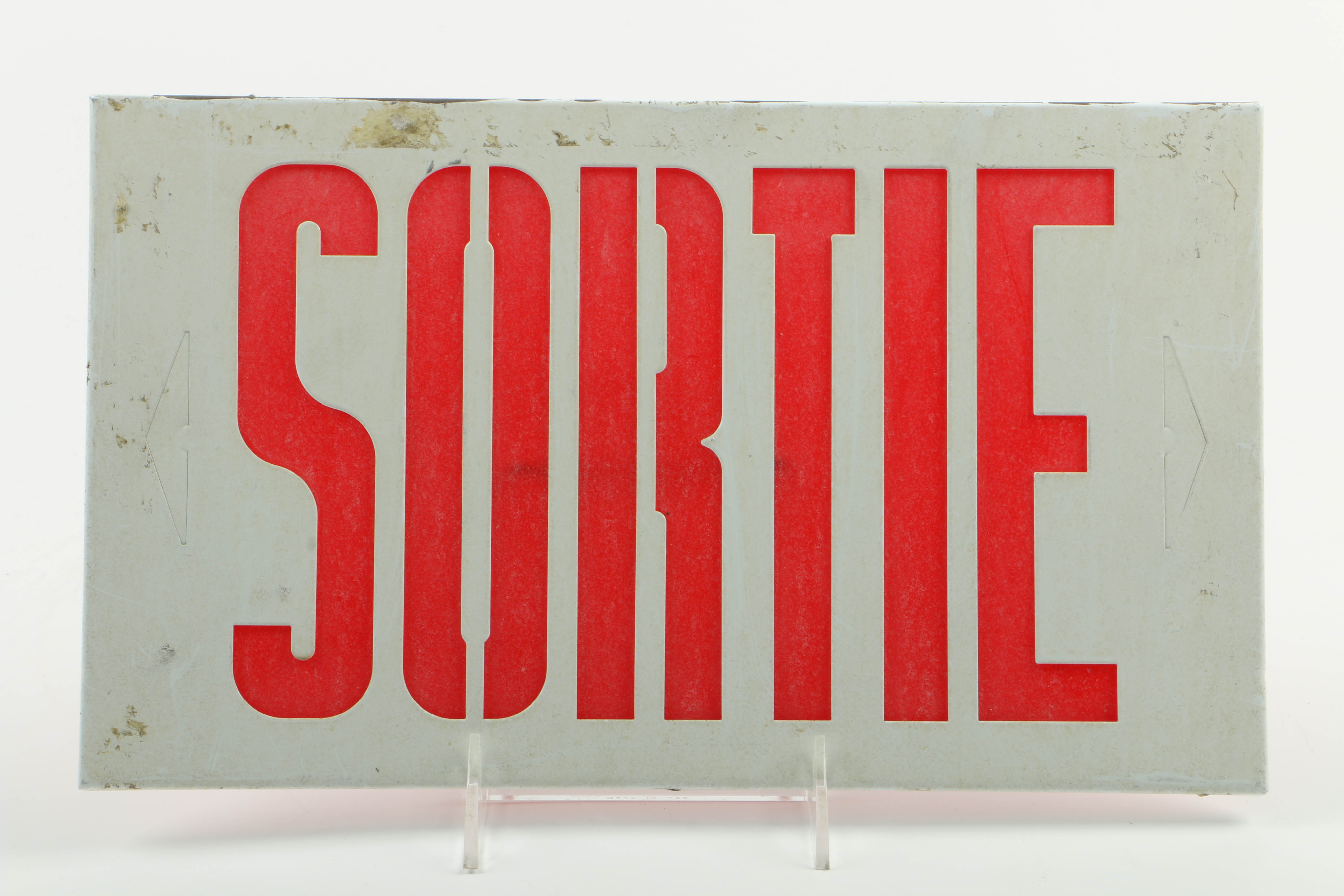 Metal "Sortie" French Exit Sign | EBTH