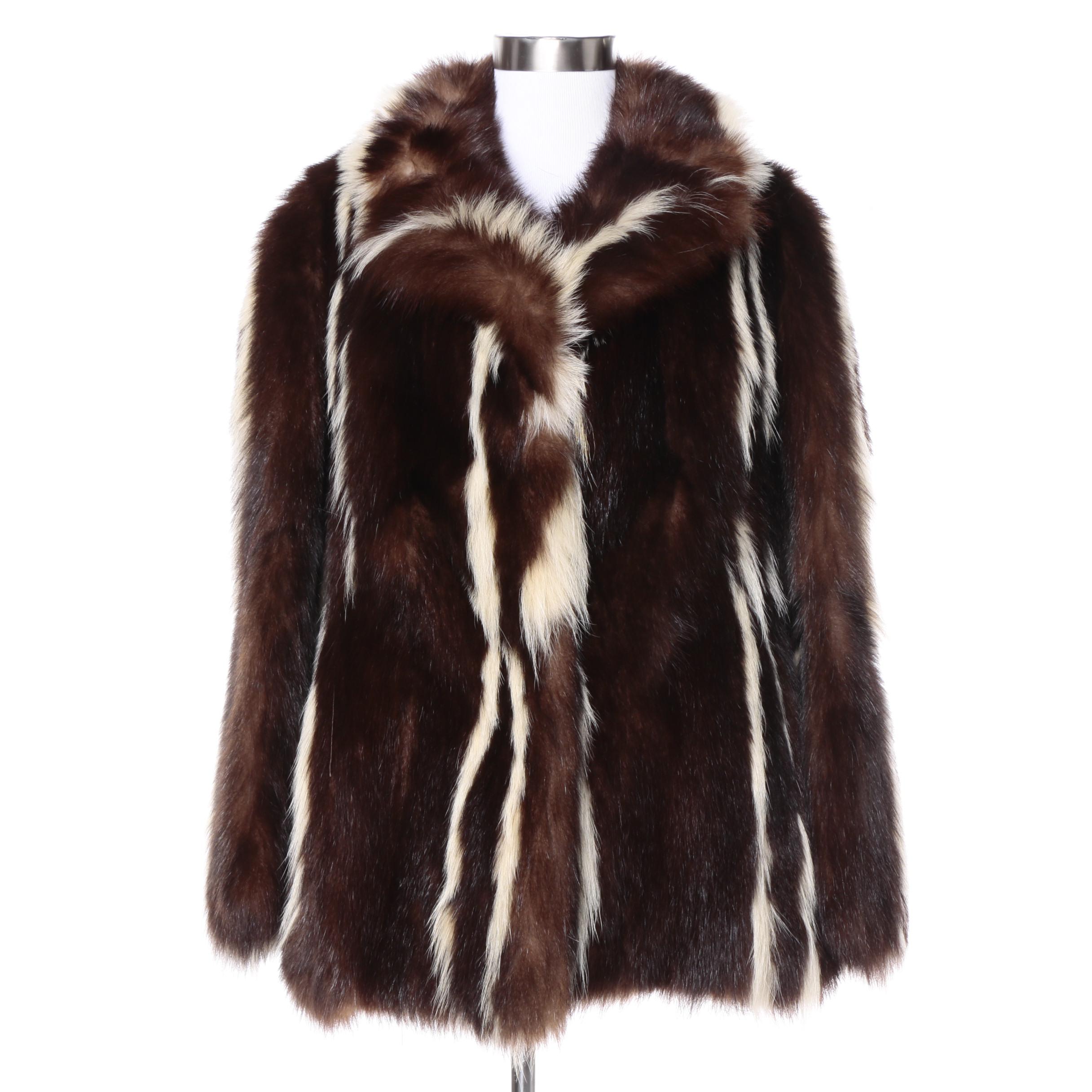 Vintage Skunk Fur Coat | EBTH