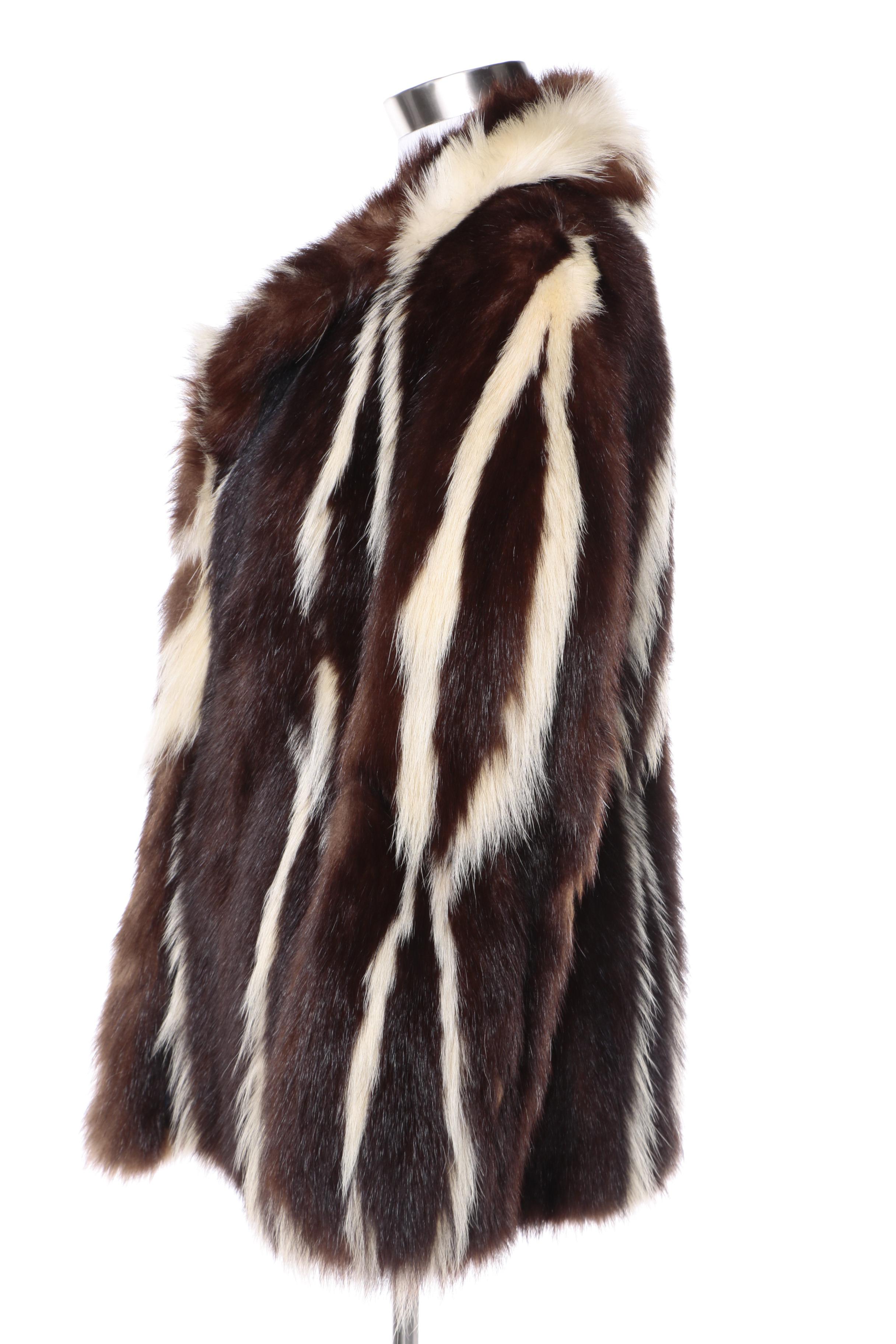Vintage Skunk Fur Coat | EBTH