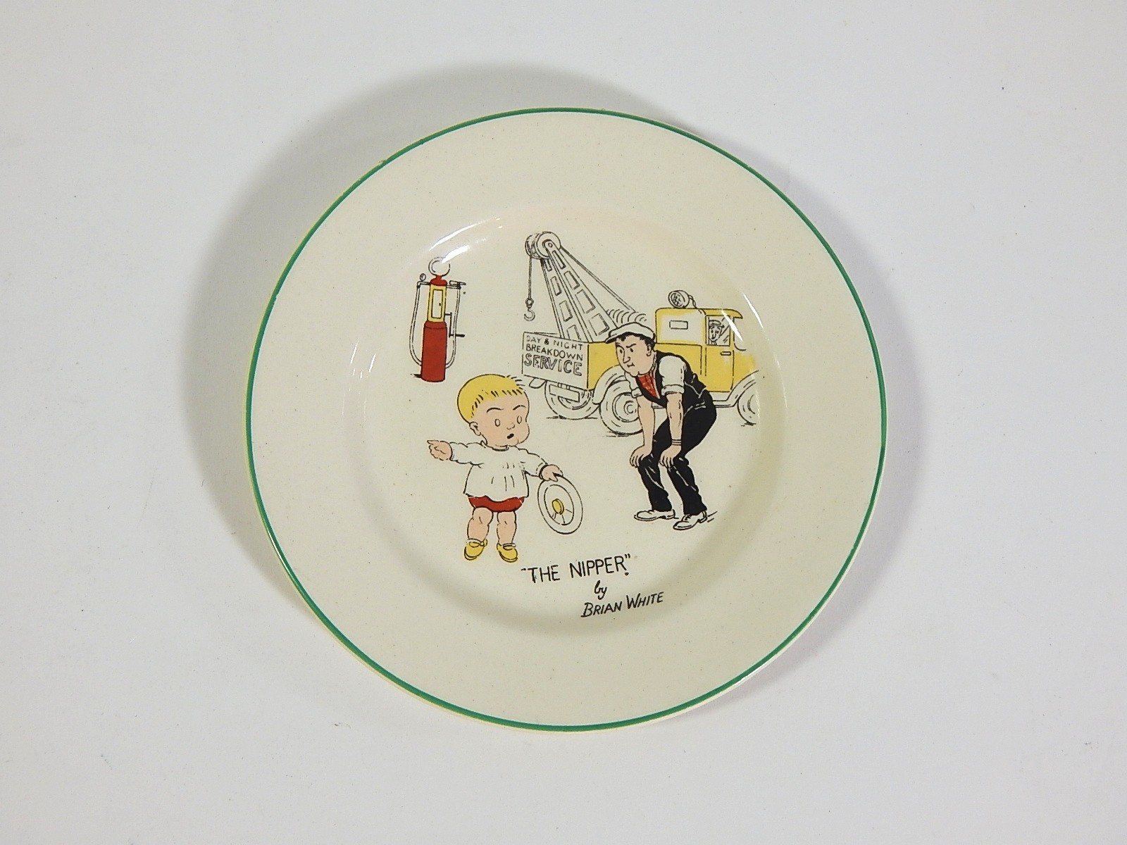 Circa 1930s Brian White Cartoonist Collectible Plate "The Nipper" Tow ...