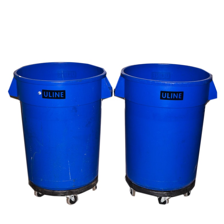 Two ULINE Trash Cans | EBTH