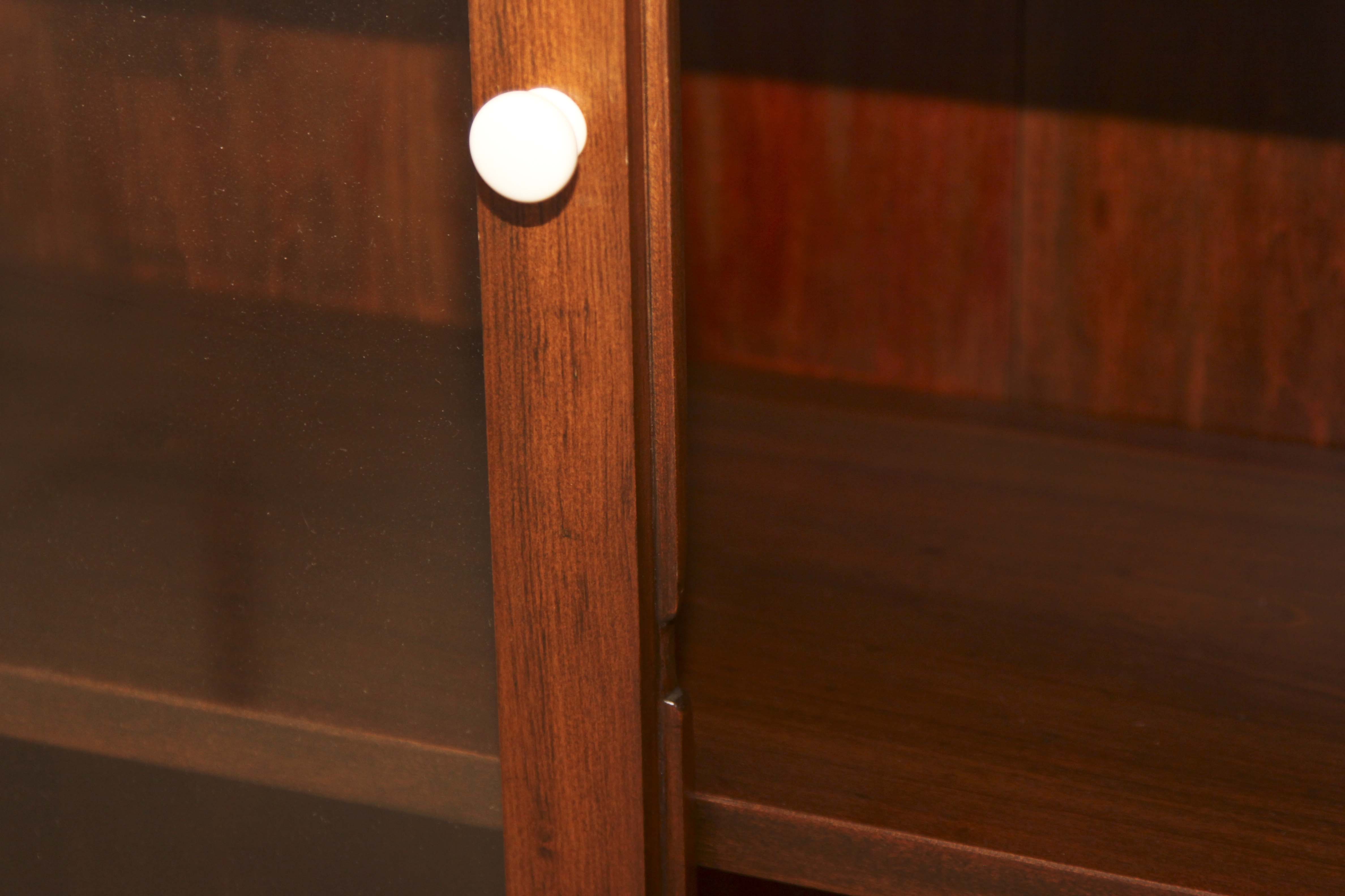 Vintage Glass Door Cabinet Ebth 0694