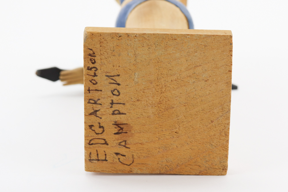 Edgar Tolson and Donny Tolson 1980s Carved Wooden Folk Art Figures | EBTH