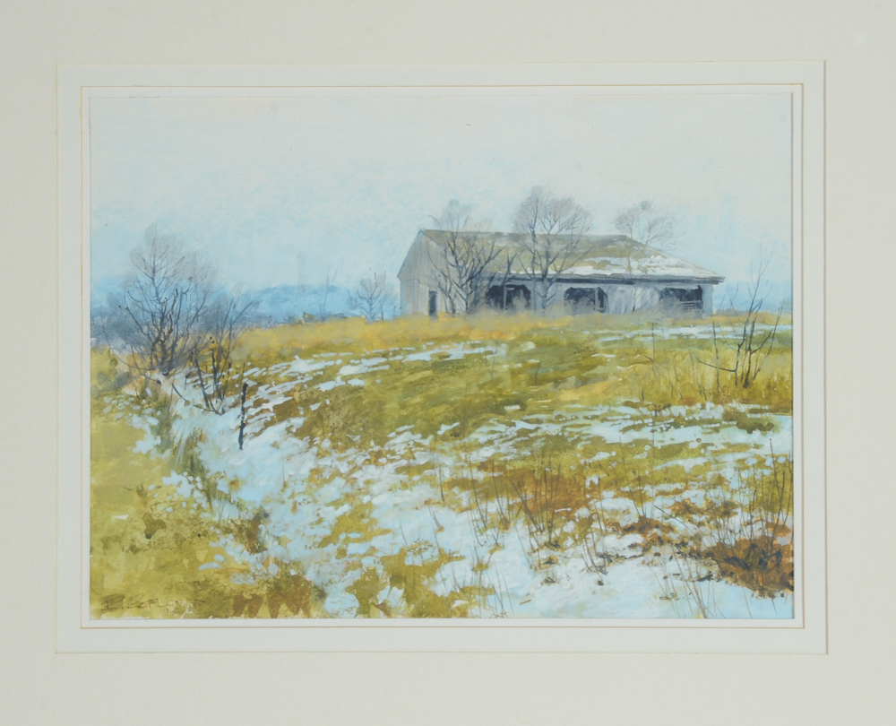 Richard Roflow Watercolor Painting of Pastoral Scene | EBTH