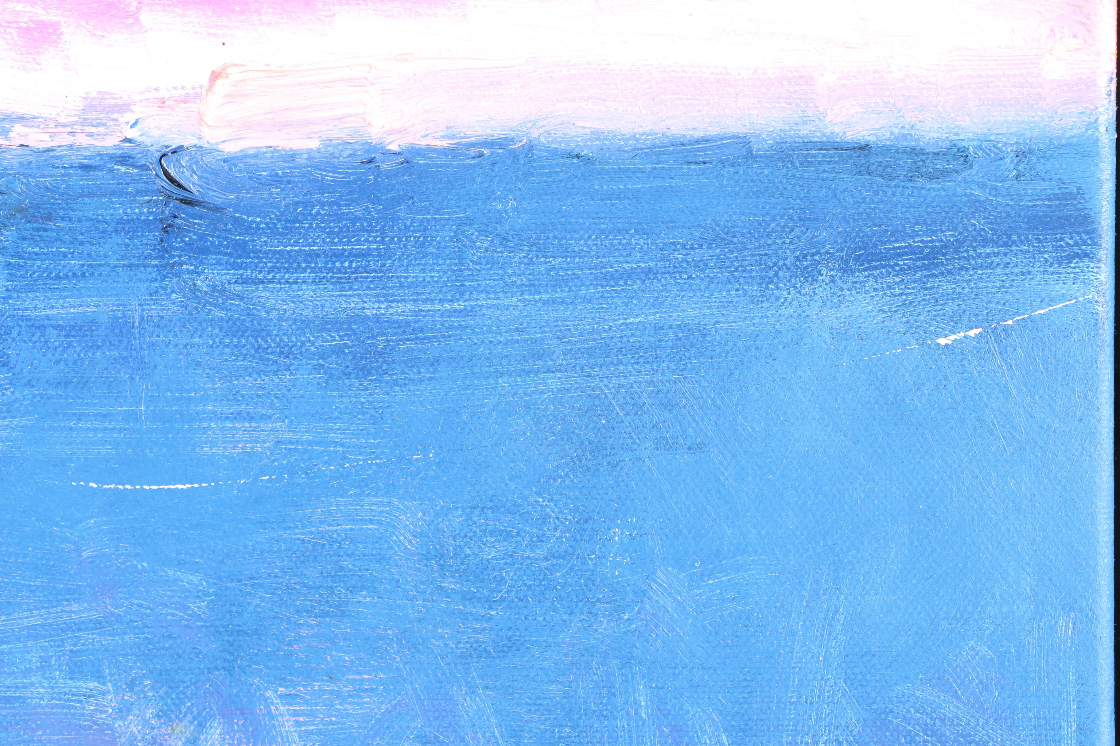 Rodger Bechtold Oil Painting on Canvas "Sun Above Deep Blue" | EBTH