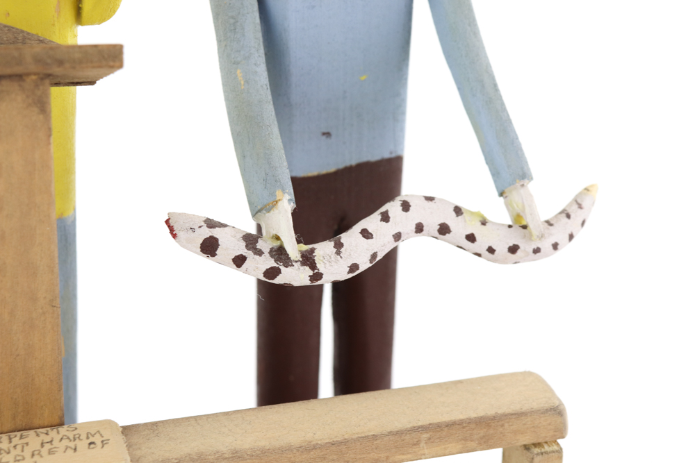 Fred Webster Folk Art Sculpture of Snake Handling Figures | EBTH