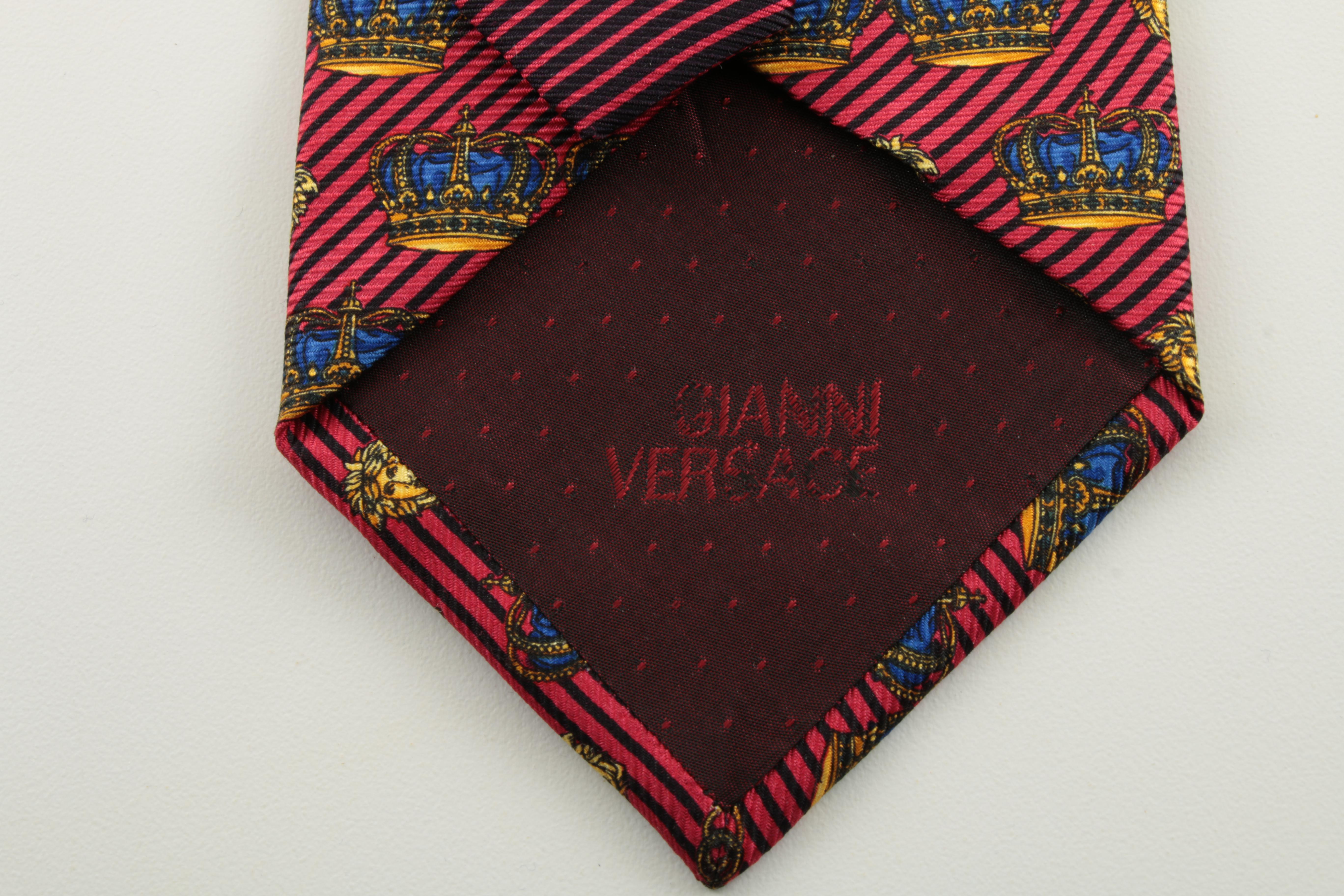 Men's Gianni Versace Crown Silk Necktie | EBTH