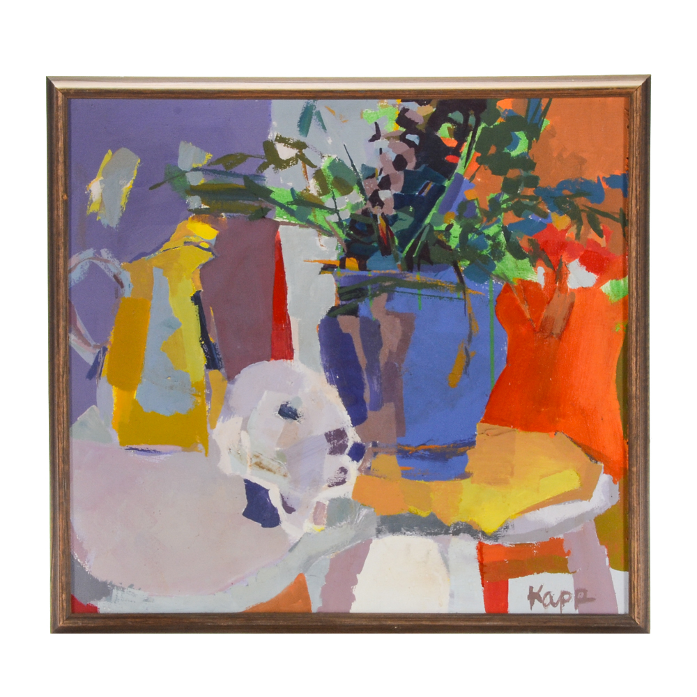 Kapp Abstract Oil Painting of a Still Life | EBTH