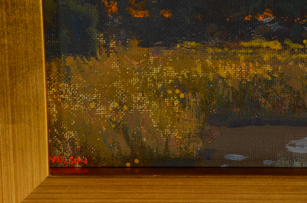 Nelson Original Oil Painting of a Sunset Landscape | EBTH