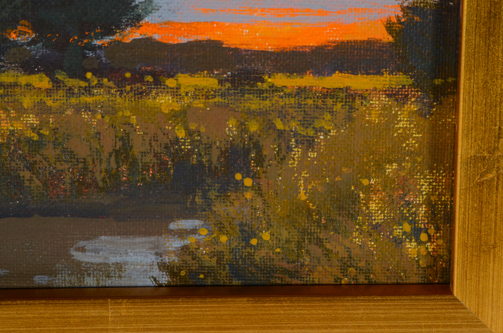 Nelson Original Oil Painting of a Sunset Landscape | EBTH