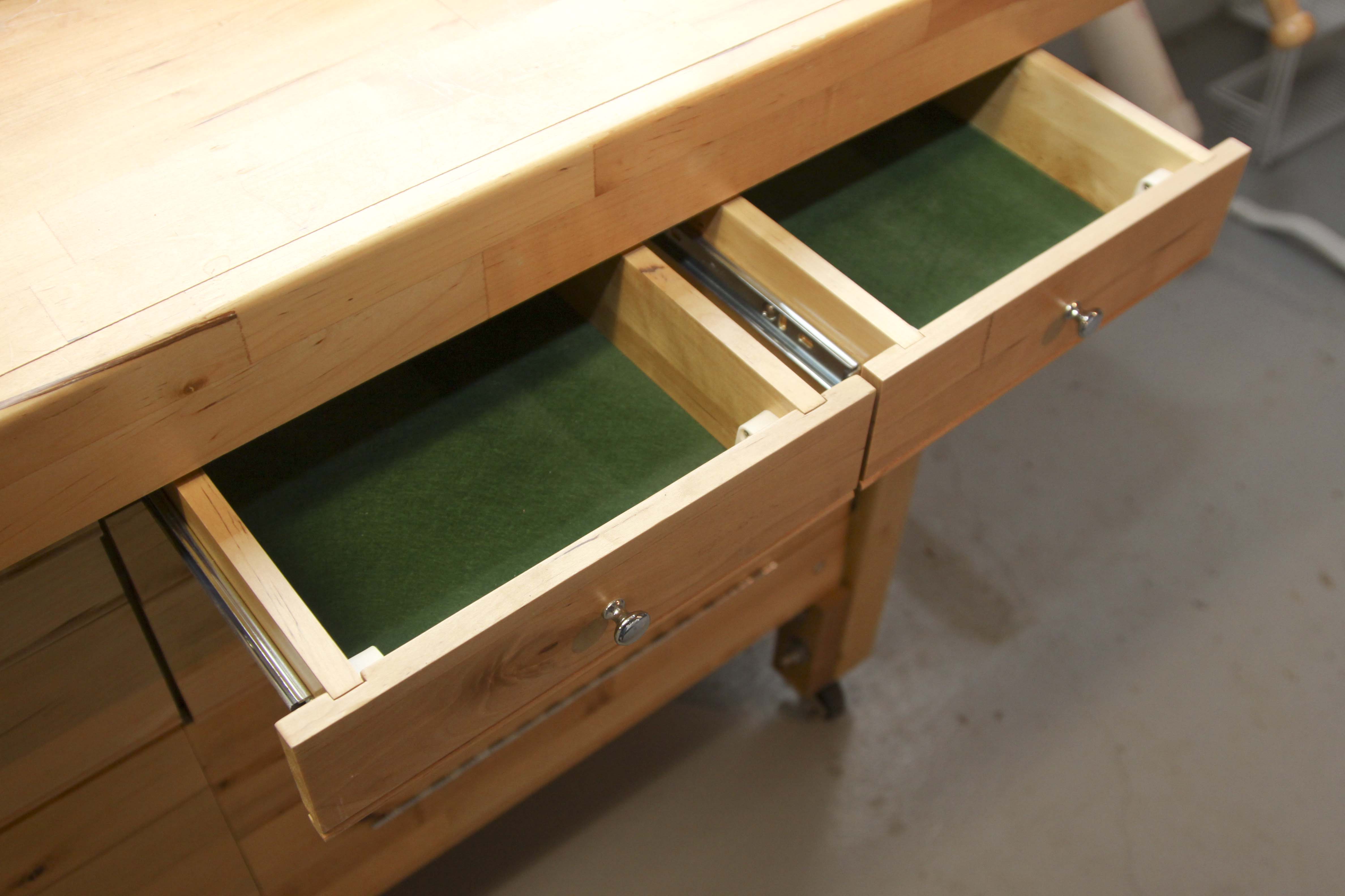 Contemporary Butcher Block Work Bench | EBTH