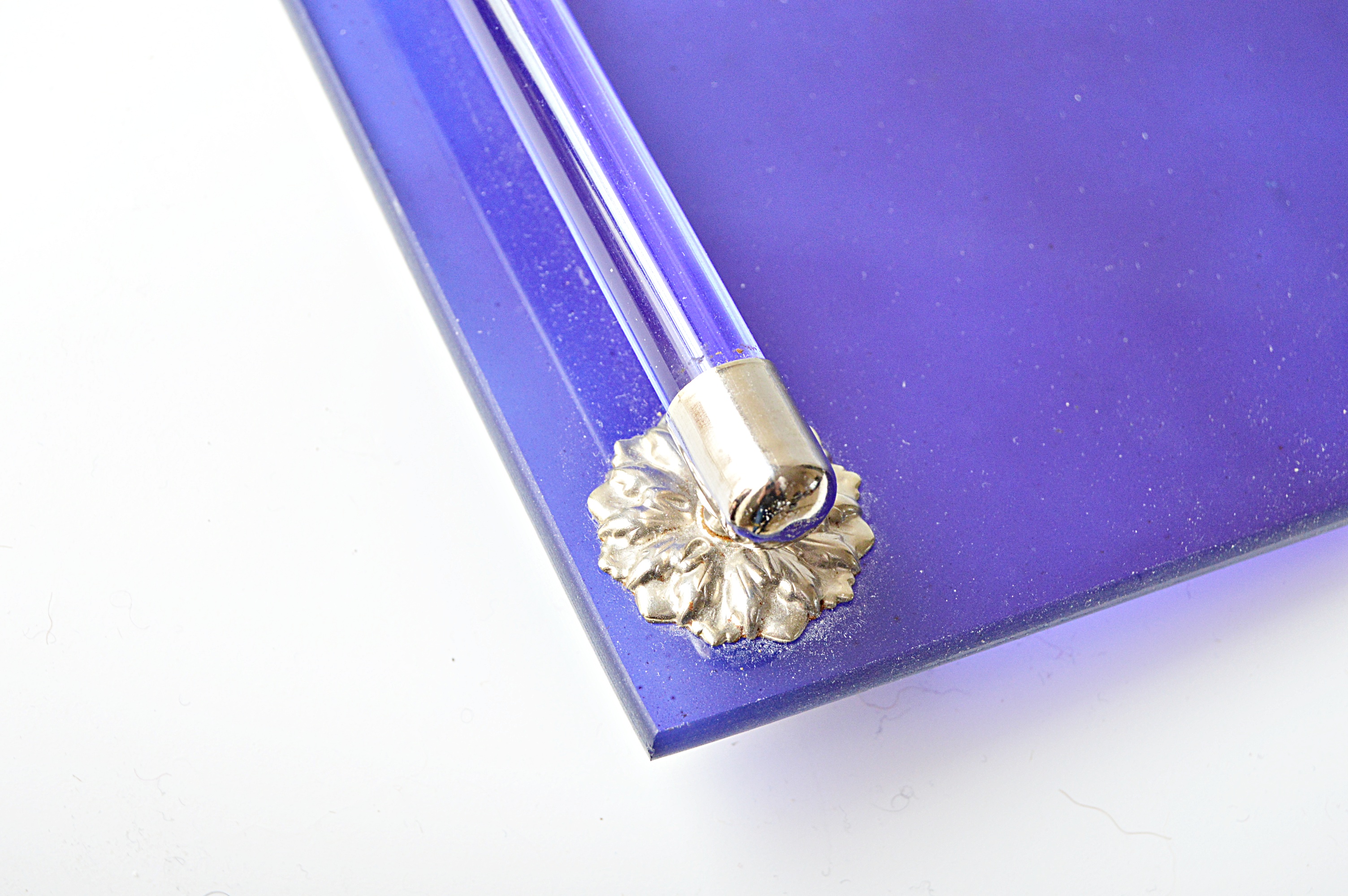 Vintage Cobalt Blue Glass Vanity Tray | EBTH