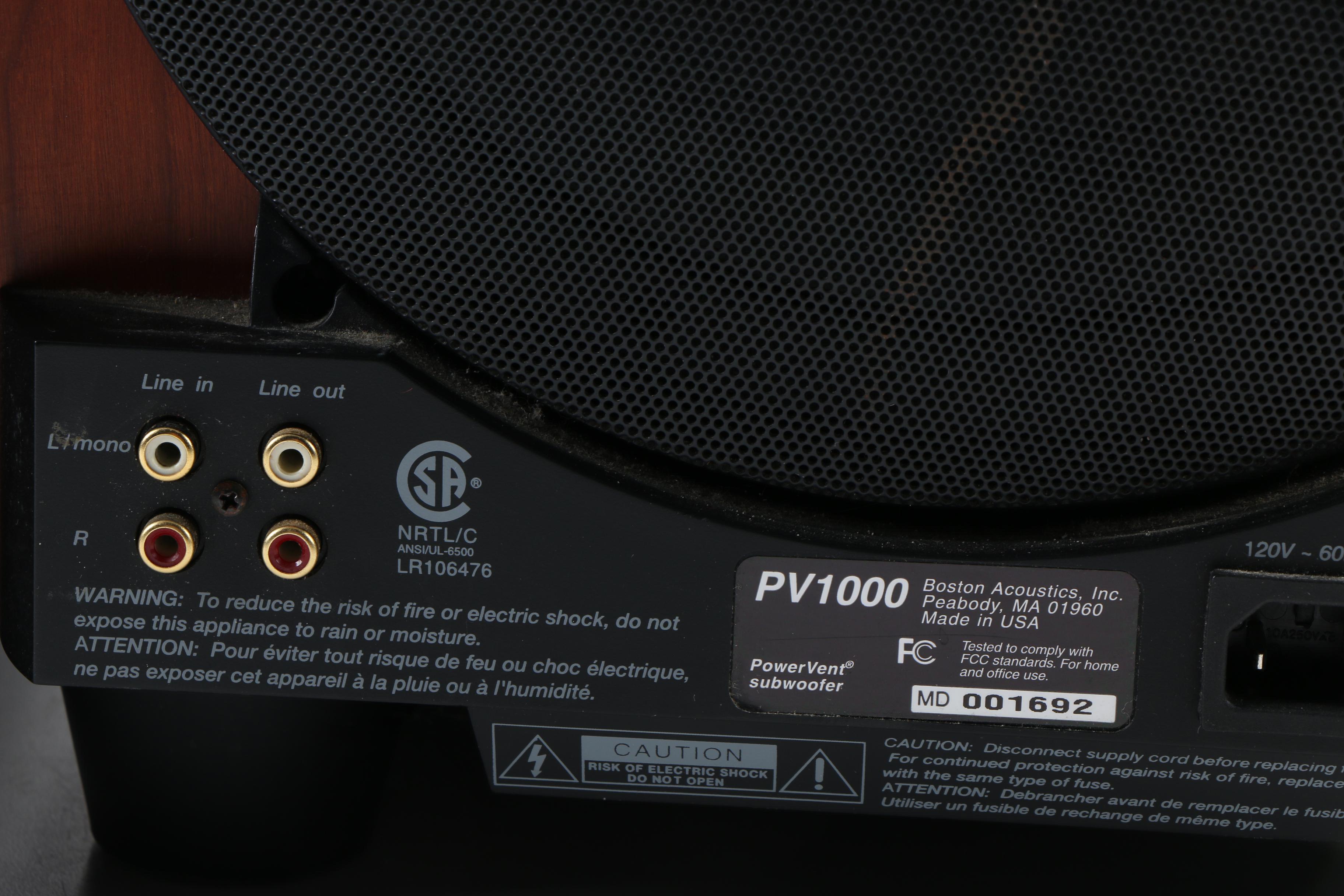 Boston Acoustics PowerVent PV1000 Subwoofers | EBTH