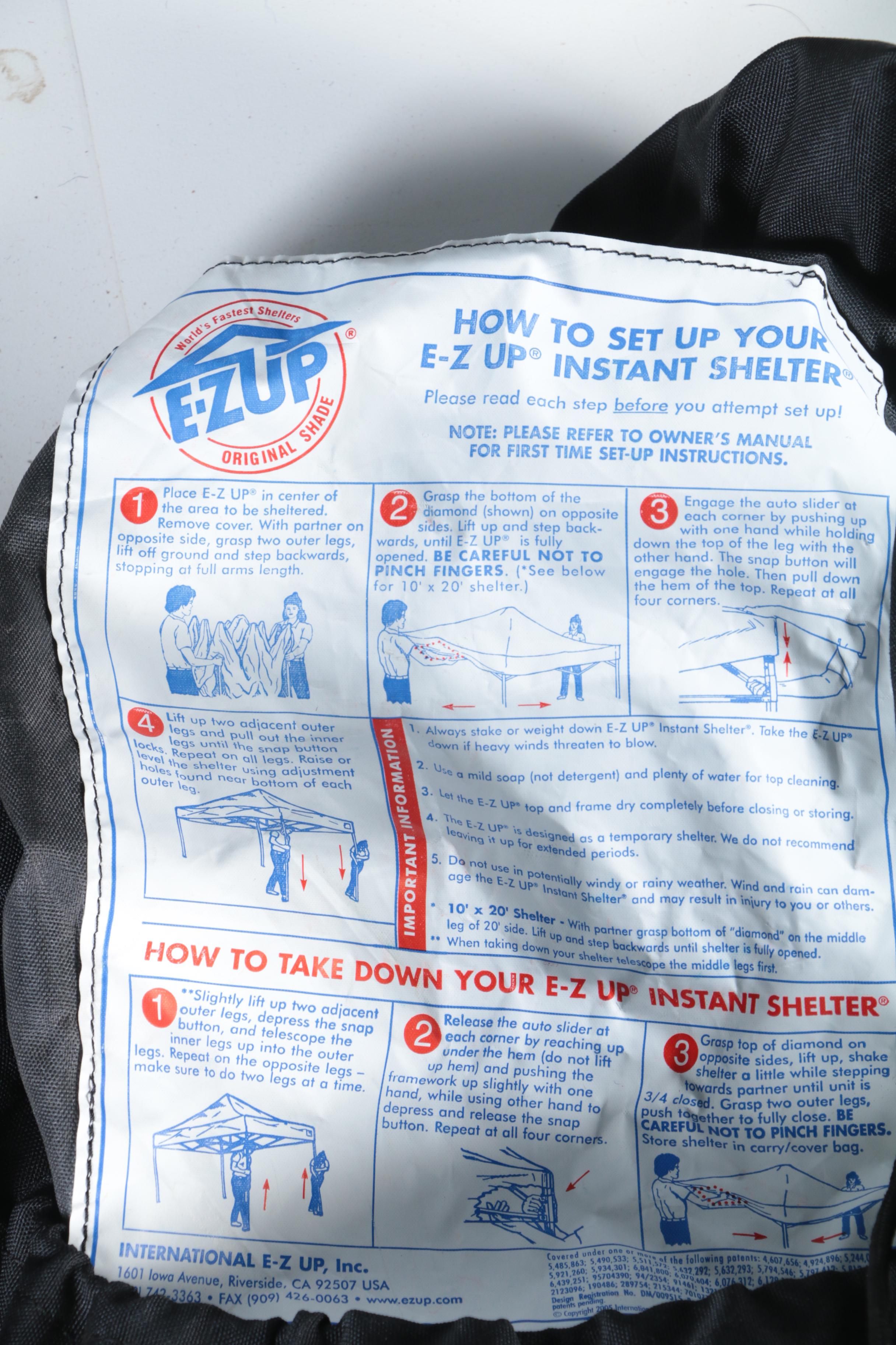 First-Up and E-Z Up Folding Instant Shelter Canopies | EBTH