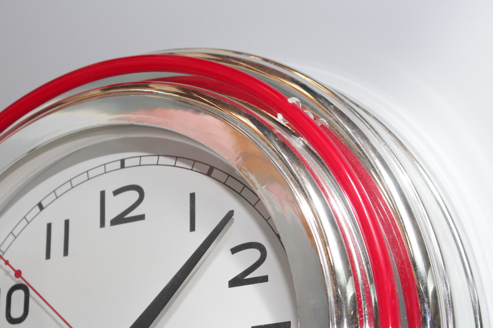 Retro Style Fluorescent Light Wall Clock | EBTH