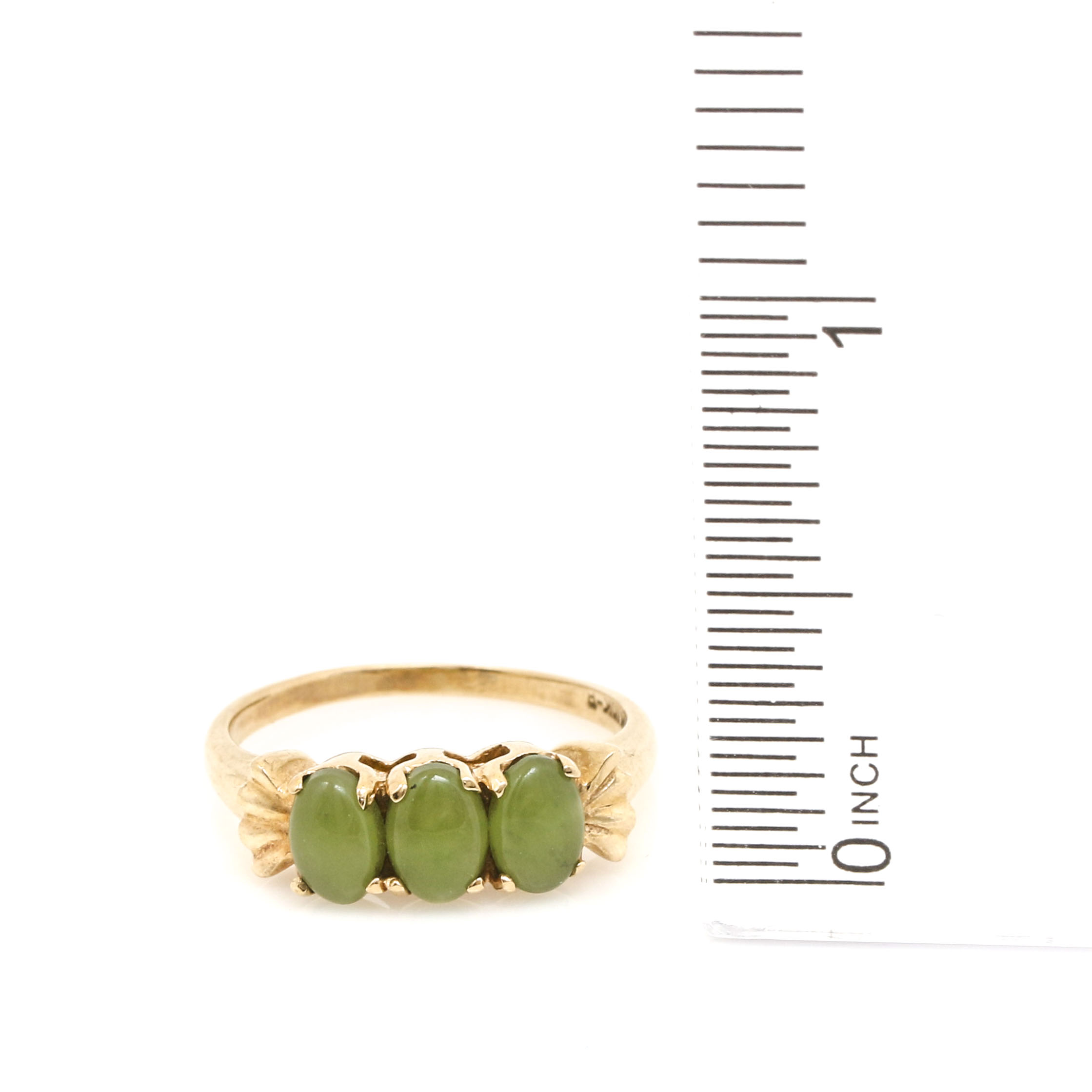 10K Yellow Gold Nephrite Ring | EBTH