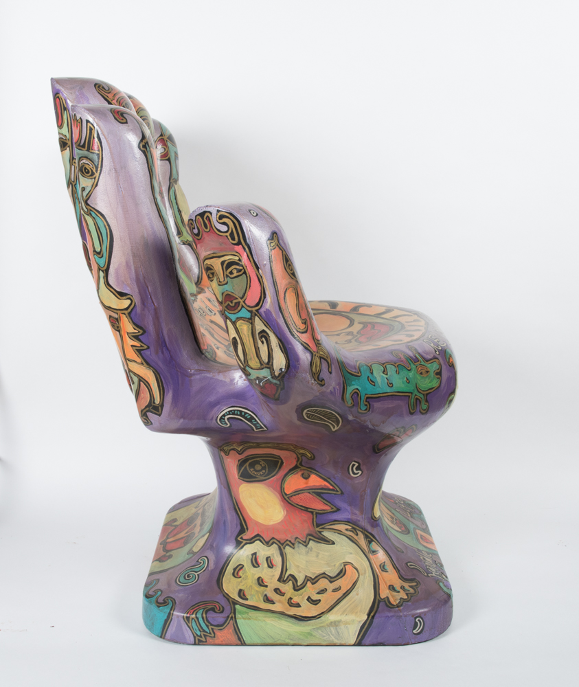 RokokoArt Painted Hand Chair by Rotonics | EBTH