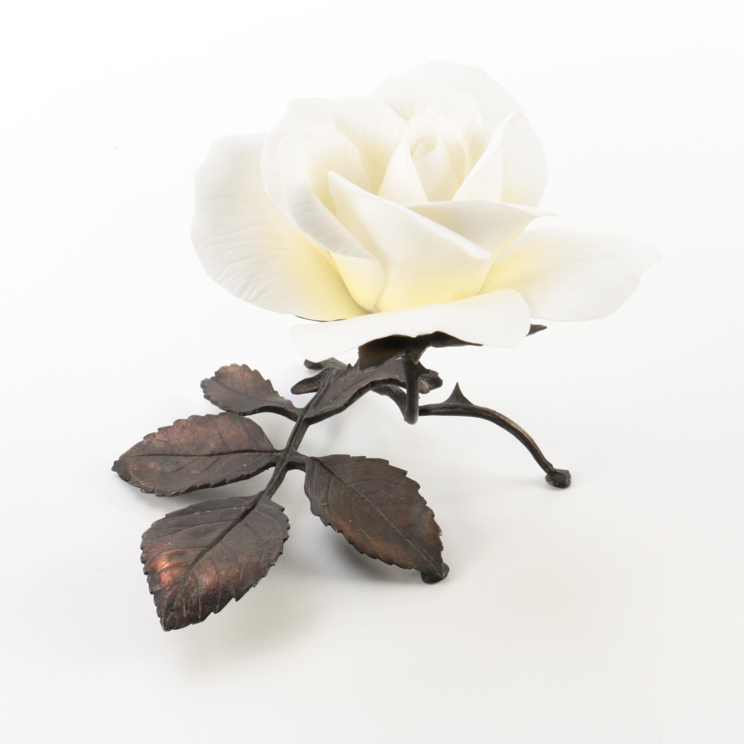 Boehm Porcelain Roses "White Masterpiece" and "Peace" | EBTH