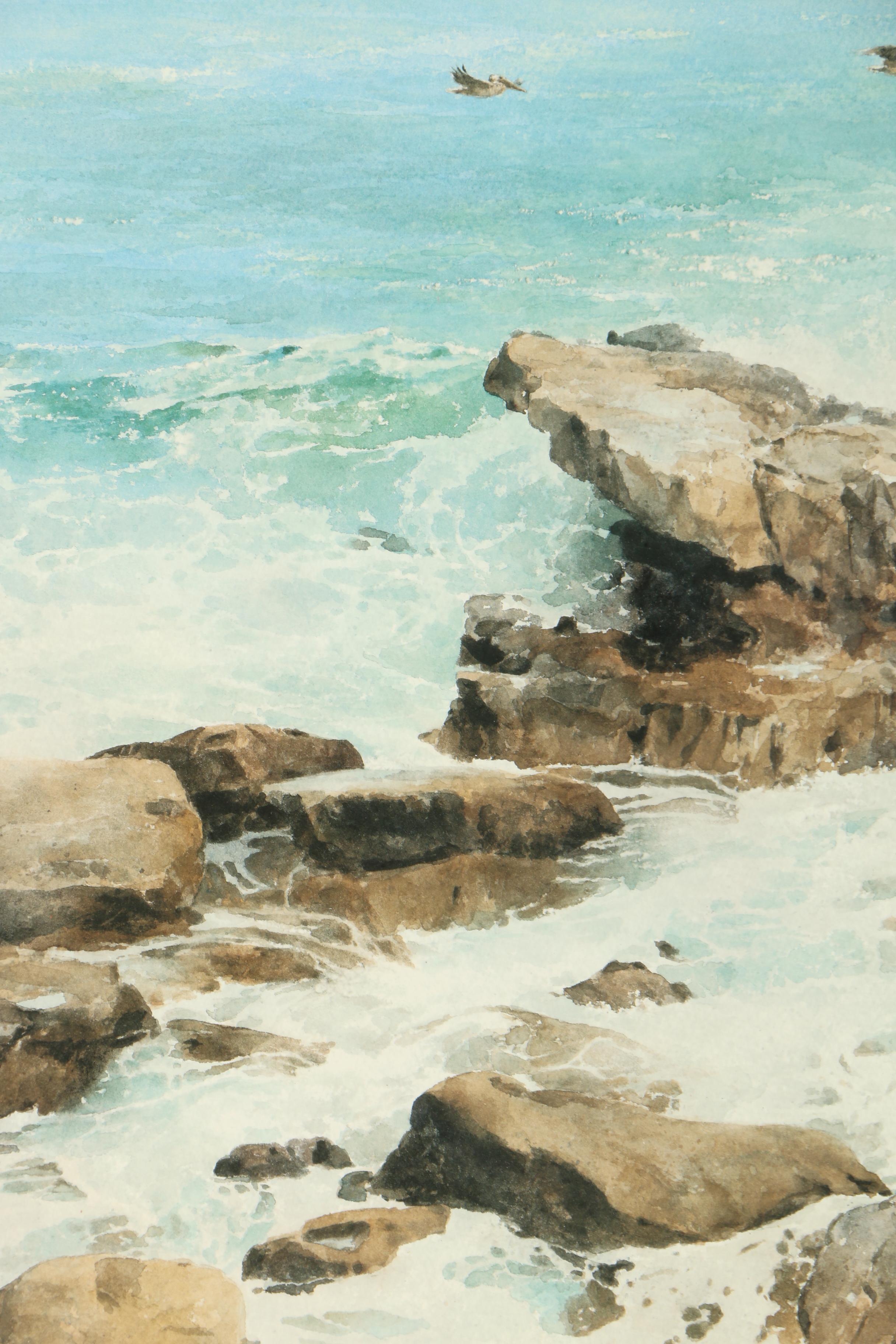 Roger Folk Offset Lithograph of a Shoreline Landscape | EBTH