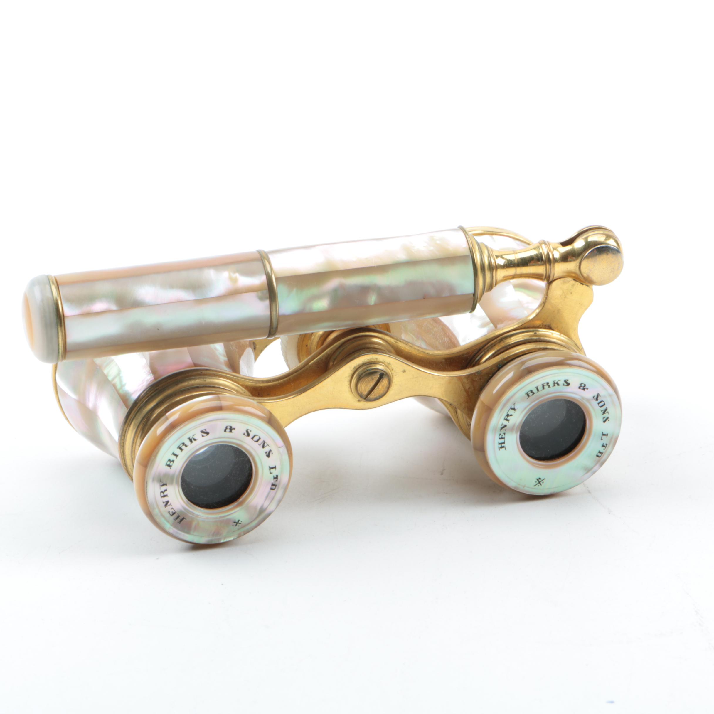 Henry Birks & Sons Mother of Pearl Opera Glasses with Handle | EBTH
