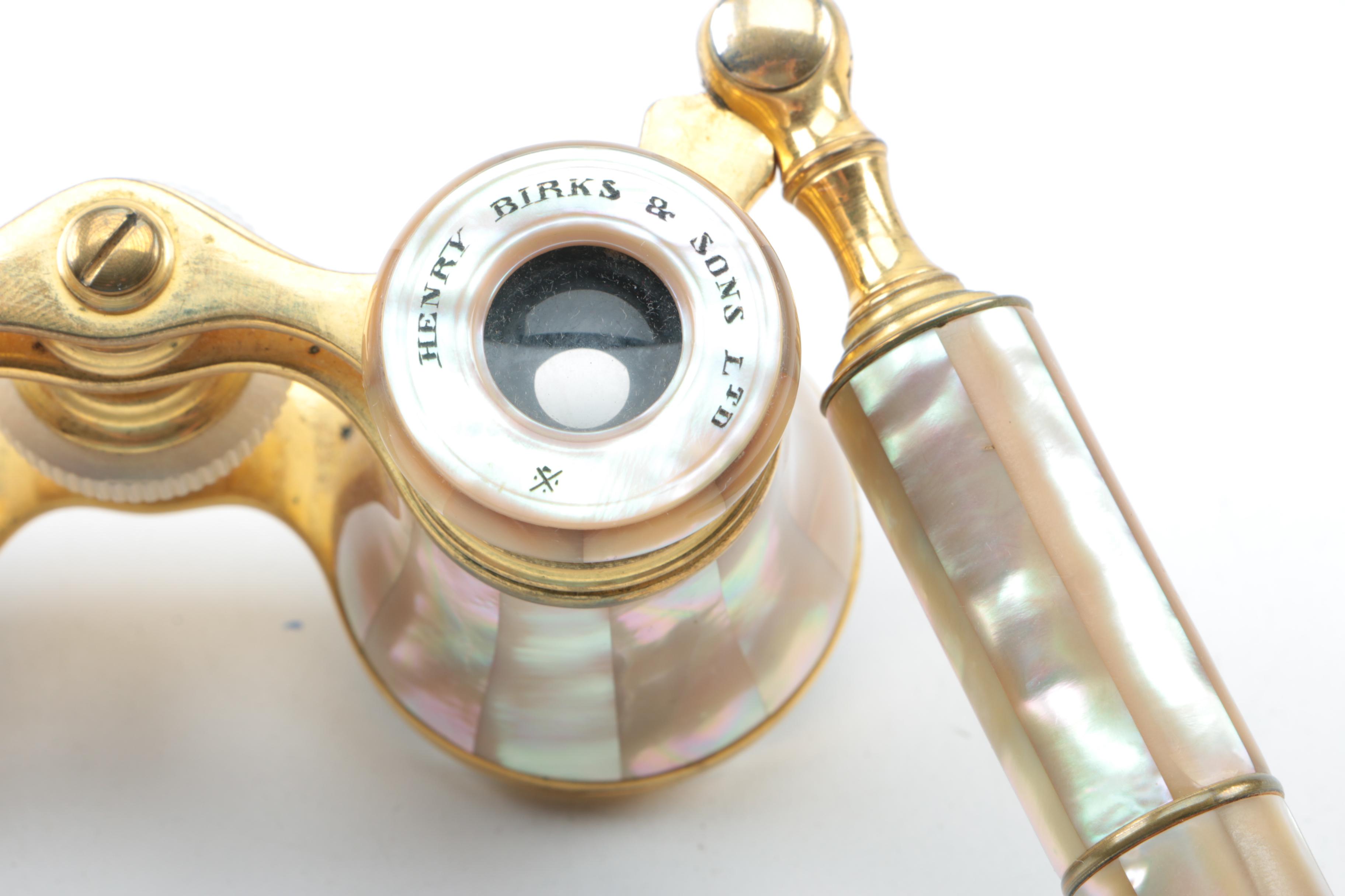 Henry Birks & Sons Mother of Pearl Opera Glasses with Handle | EBTH