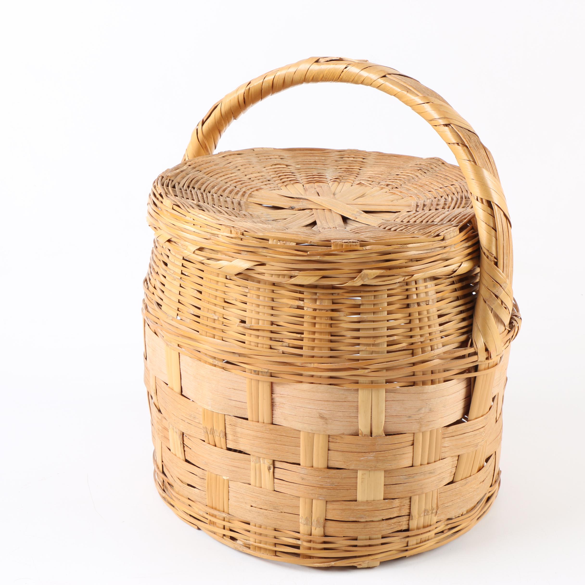 Contemporary Hand Plaited and Twined Reed Gathering Baskets | EBTH