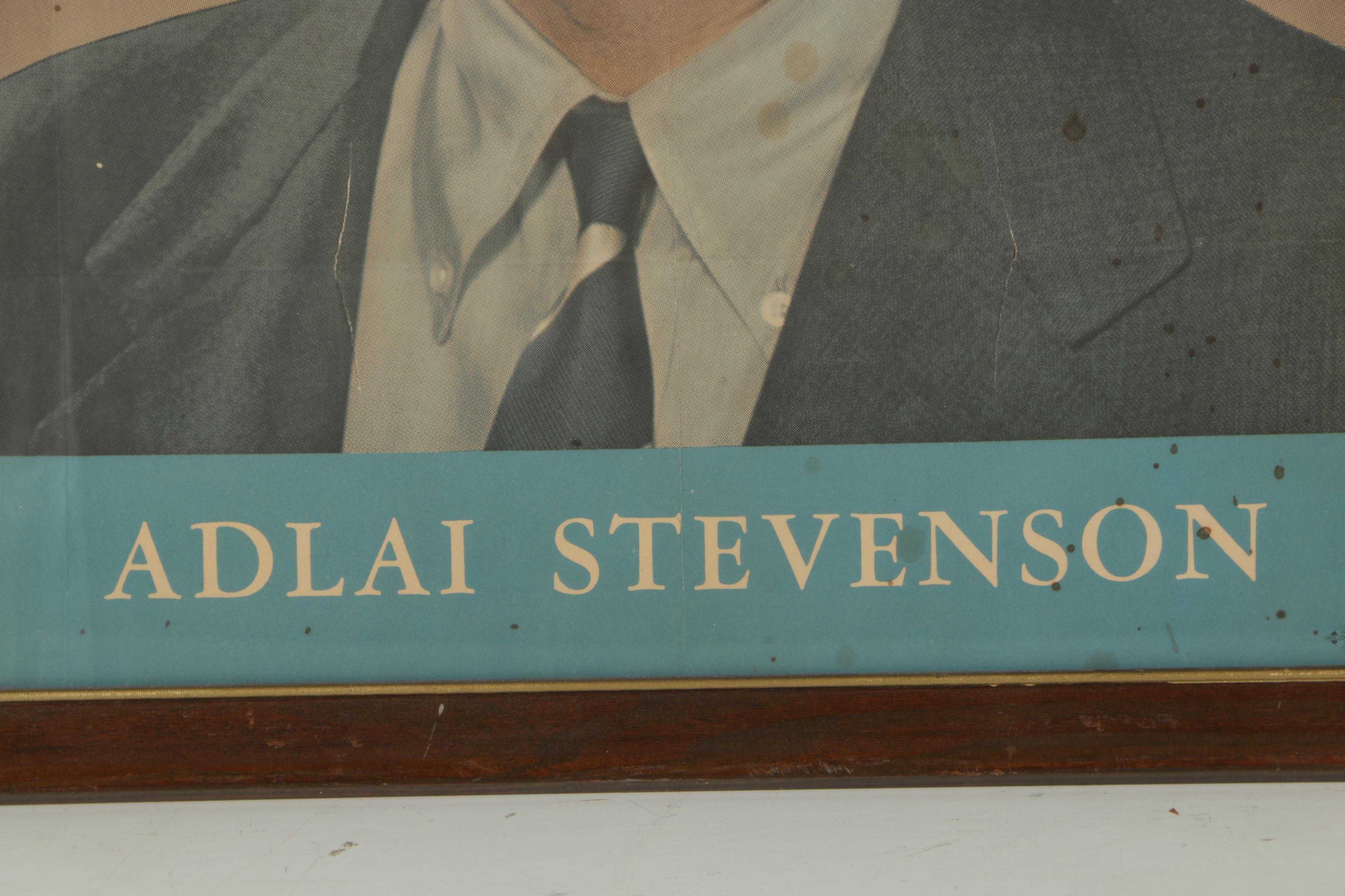 Offset Lithograph After Circa 1956 Political Poster for Adlai Stevenson ...